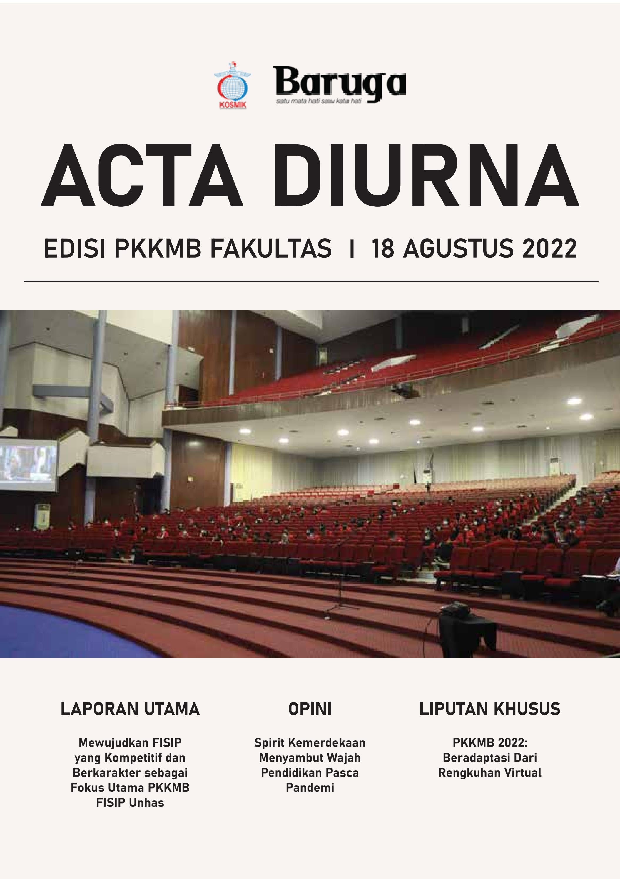 Acta Diurna P2KMB Tingkat Fakultas 2022 by Baruga Kosmik UH - Issuu