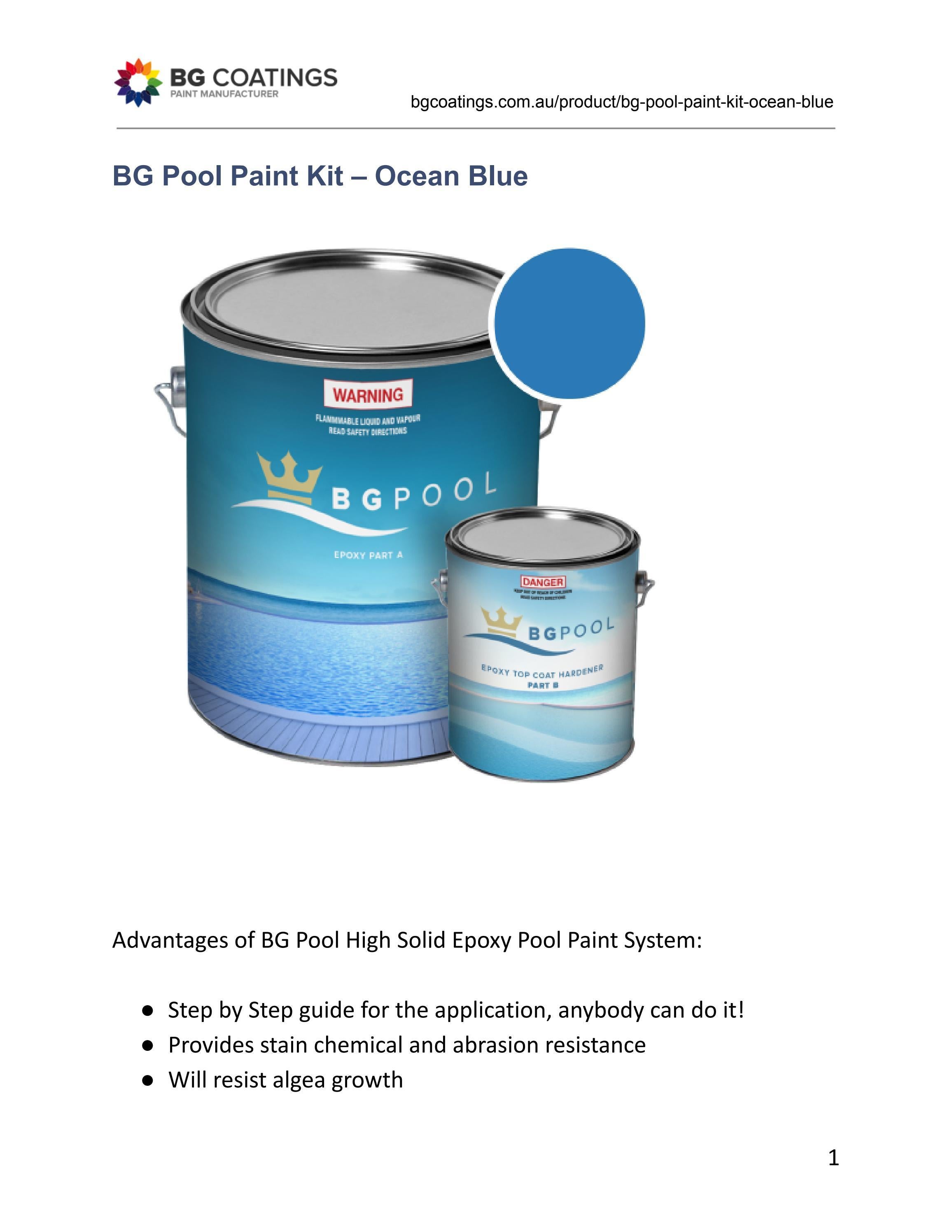 Buy Swimming Pool Paint Online | BG Coatings by BG coatings - Issuu