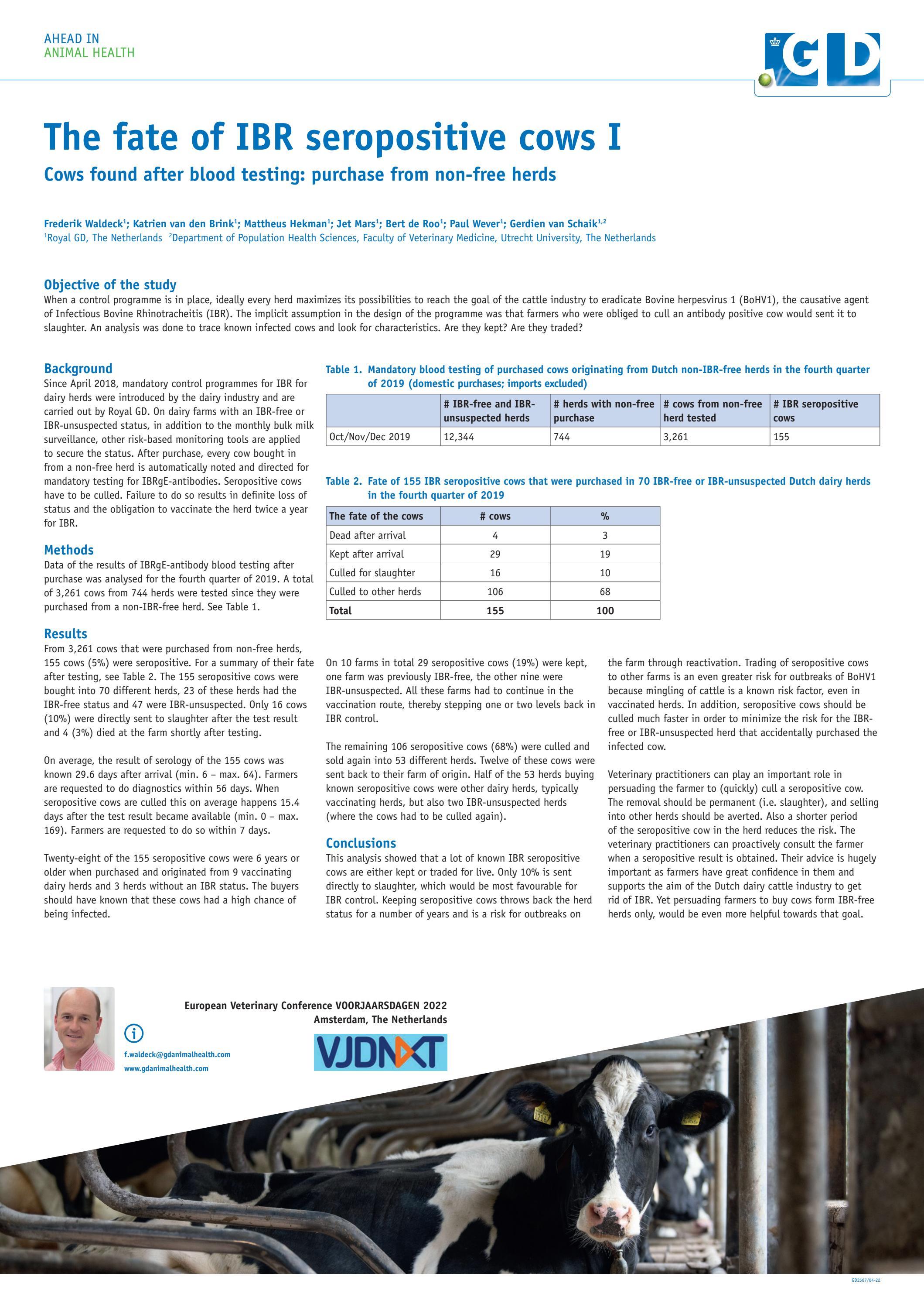 The fate of IBR seropositive cows I by Royal GD - Issuu