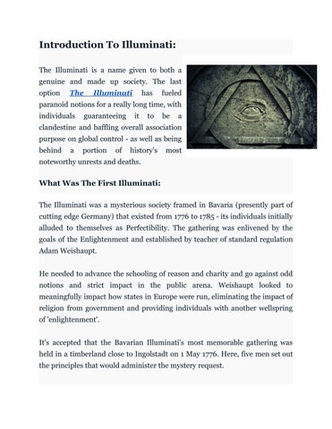 Detailed Information About What Is The Illuminati | The Illuminates by ...