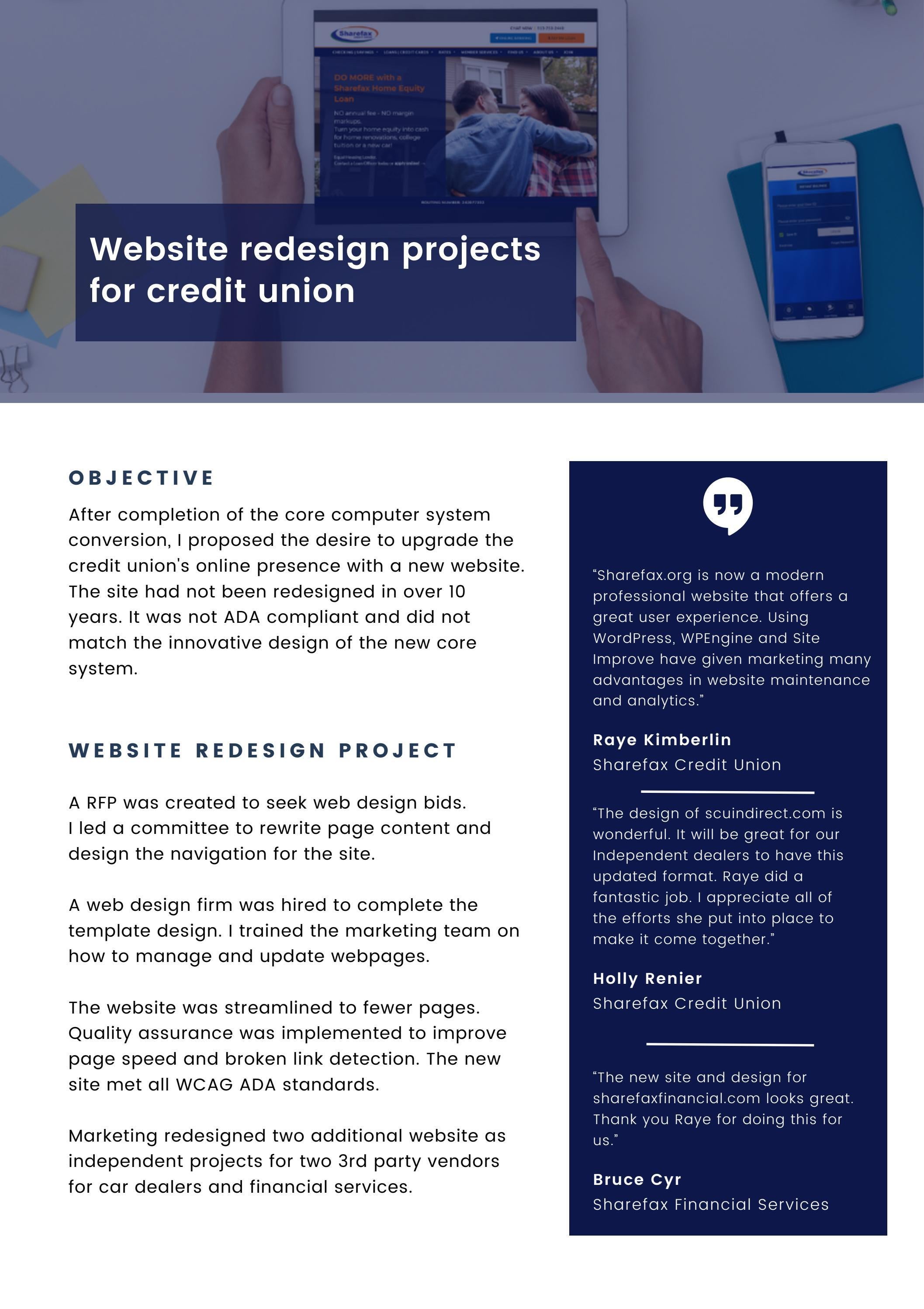 Sharefax CU - Website Redesign Projects by Raye Kimberlin - Issuu