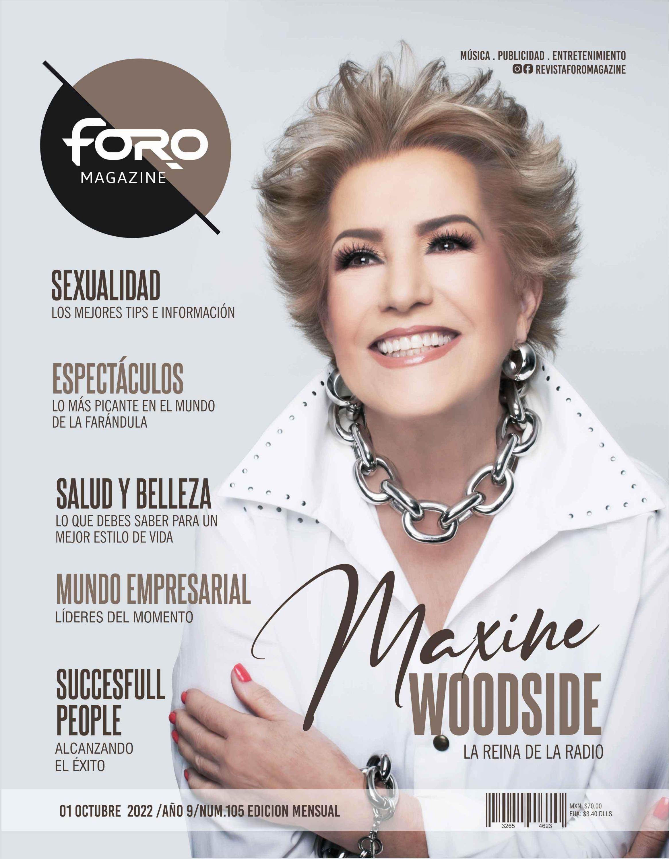MAXINE WOODSIDE "LA REINA DE LA RADIO" REVISTA FORO MAGAZINE OCT 2022 ...