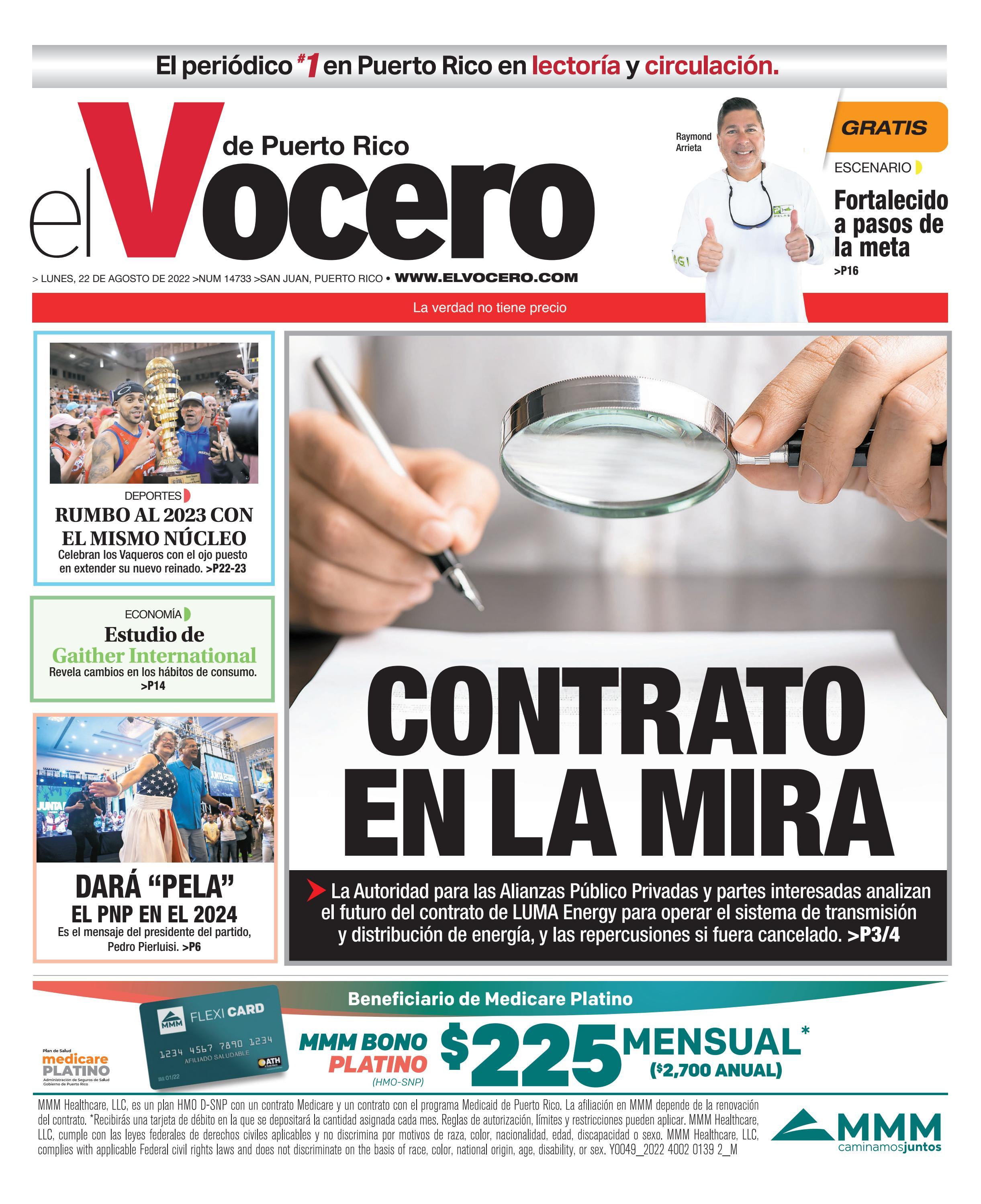 El Vocero edición 22 de agosto de 2022 by El Vocero de Puerto Rico - Issuu