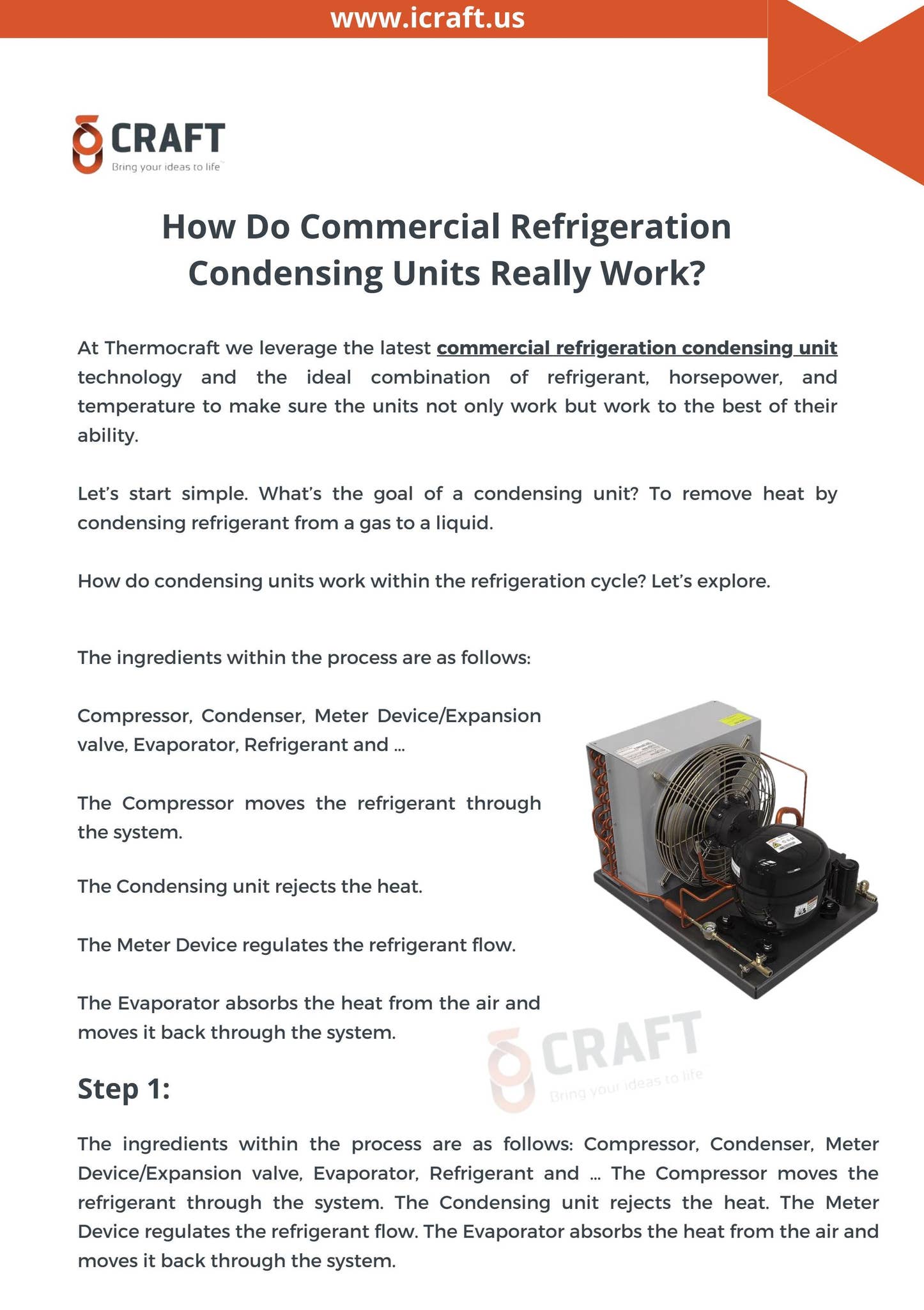 How Do Commercial Refrigeration Condensing Units Really Work? by Craft ...