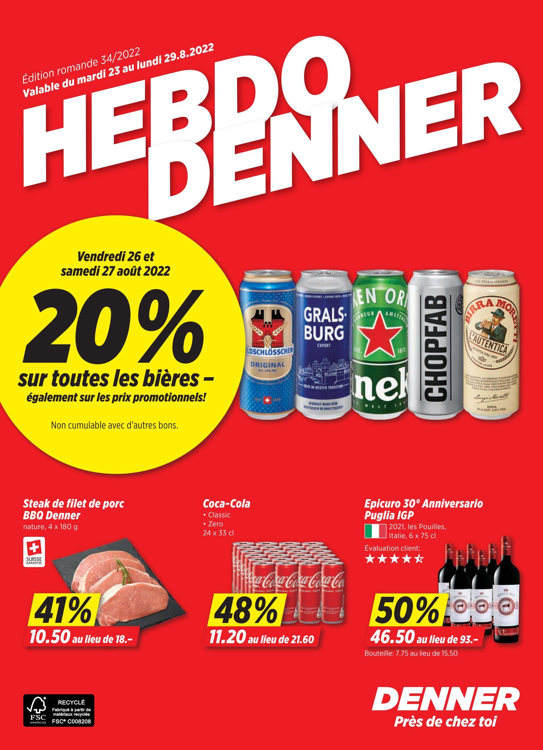 KW34 Denner Woche FR 2022 by Denner AG - Issuu