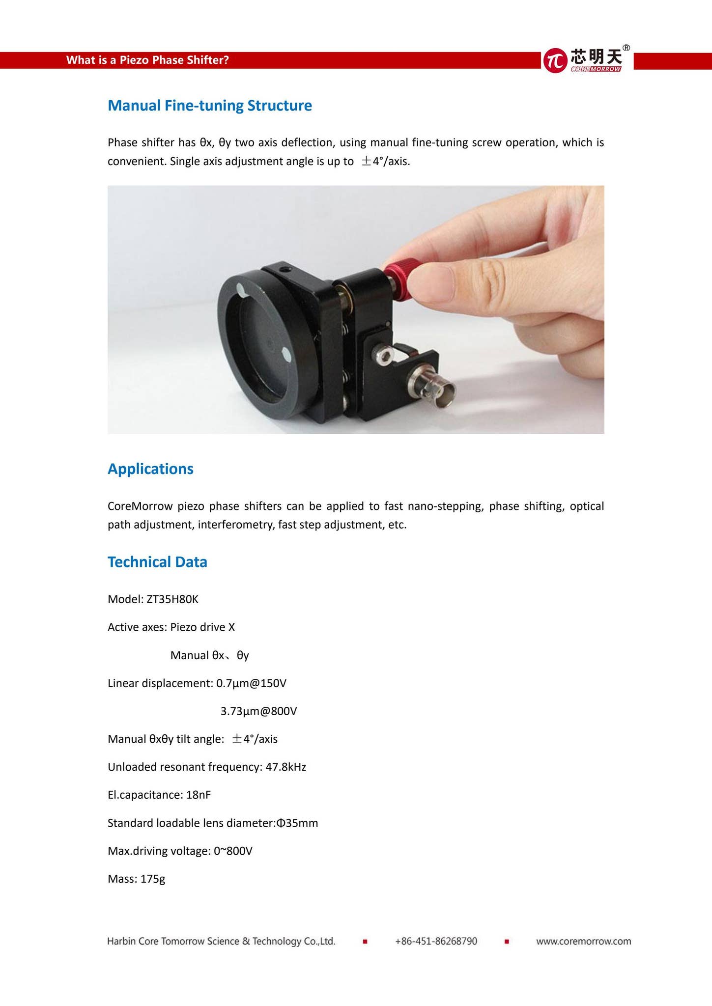 What is a Piezo Phase Shifter?_CoreMorrow by CoreMorrow Ltd. - Issuu