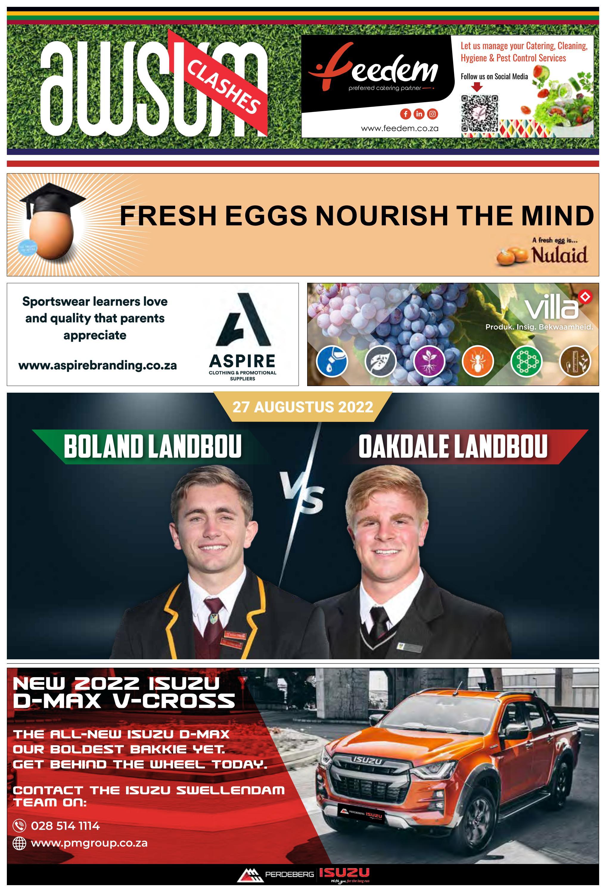 AWSUM Boland Landbou VS Oakdale - 2022 by AWSUM News - Issuu