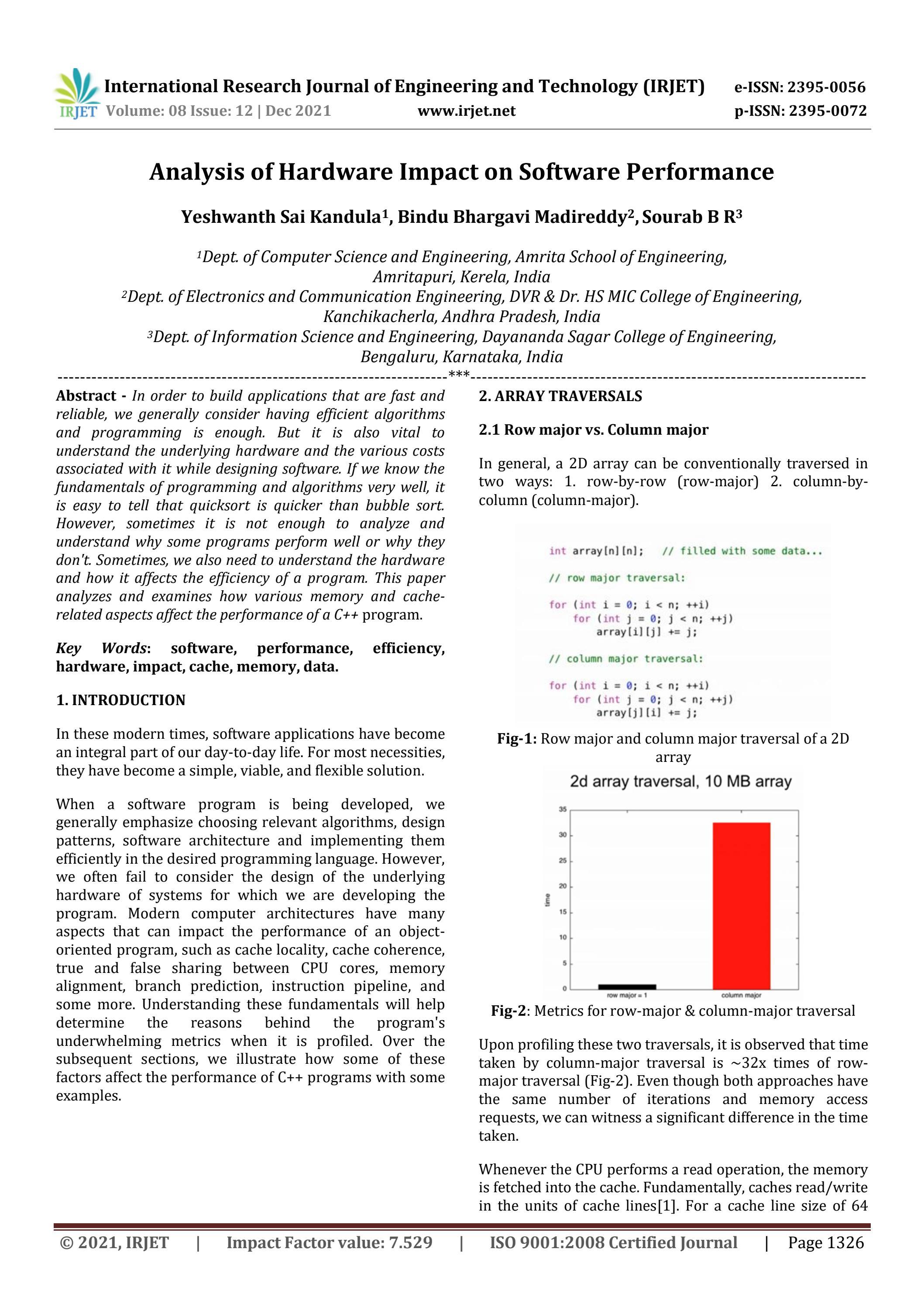 Analysis of Hardware Impact on Software Performance by IRJET Journal ...