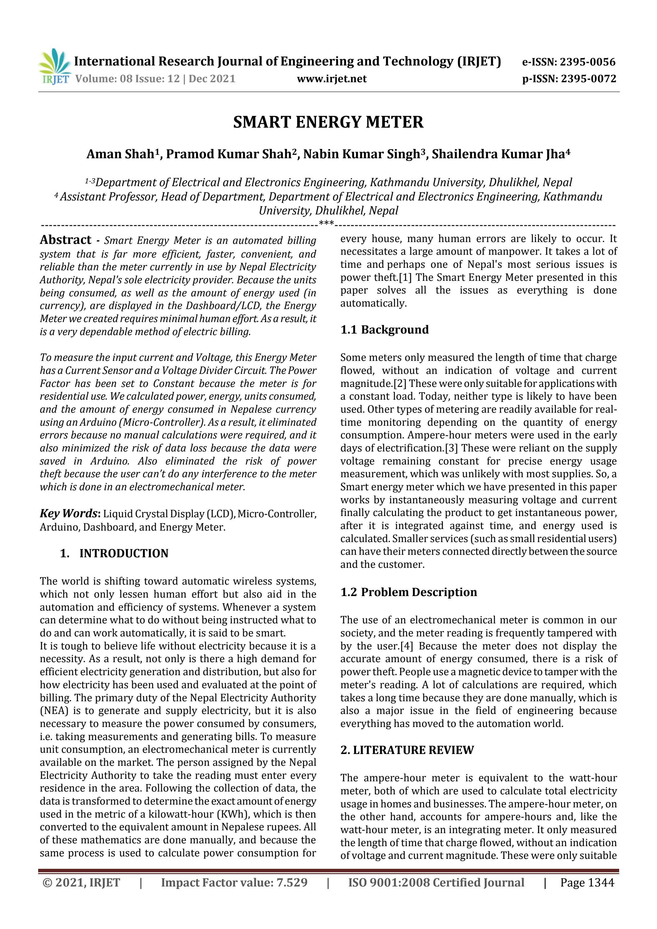 SMART ENERGY METER by IRJET Journal - Issuu