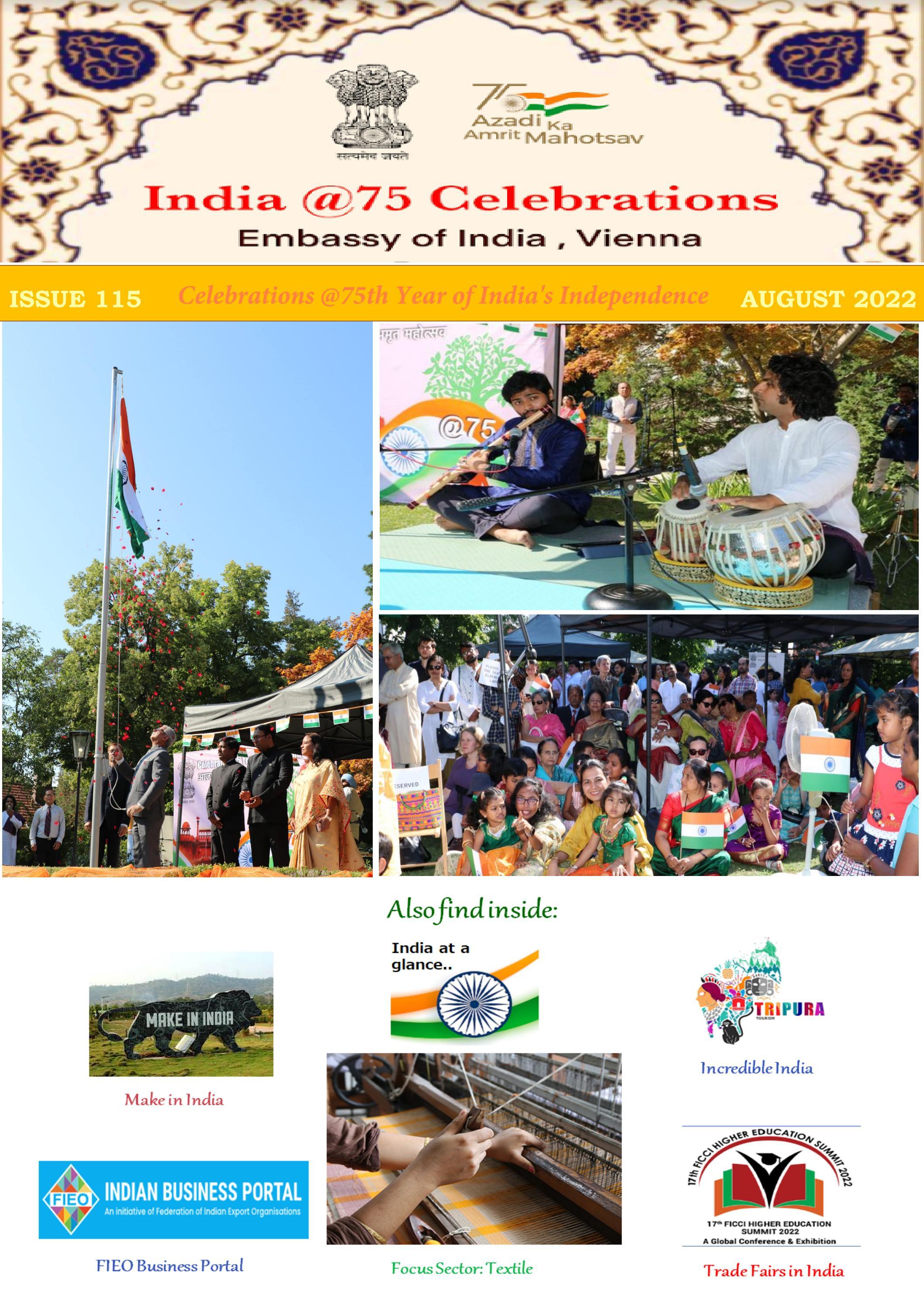 Embassy of India Newsletter - August 2022 by Indian Embassy Vienna - Issuu