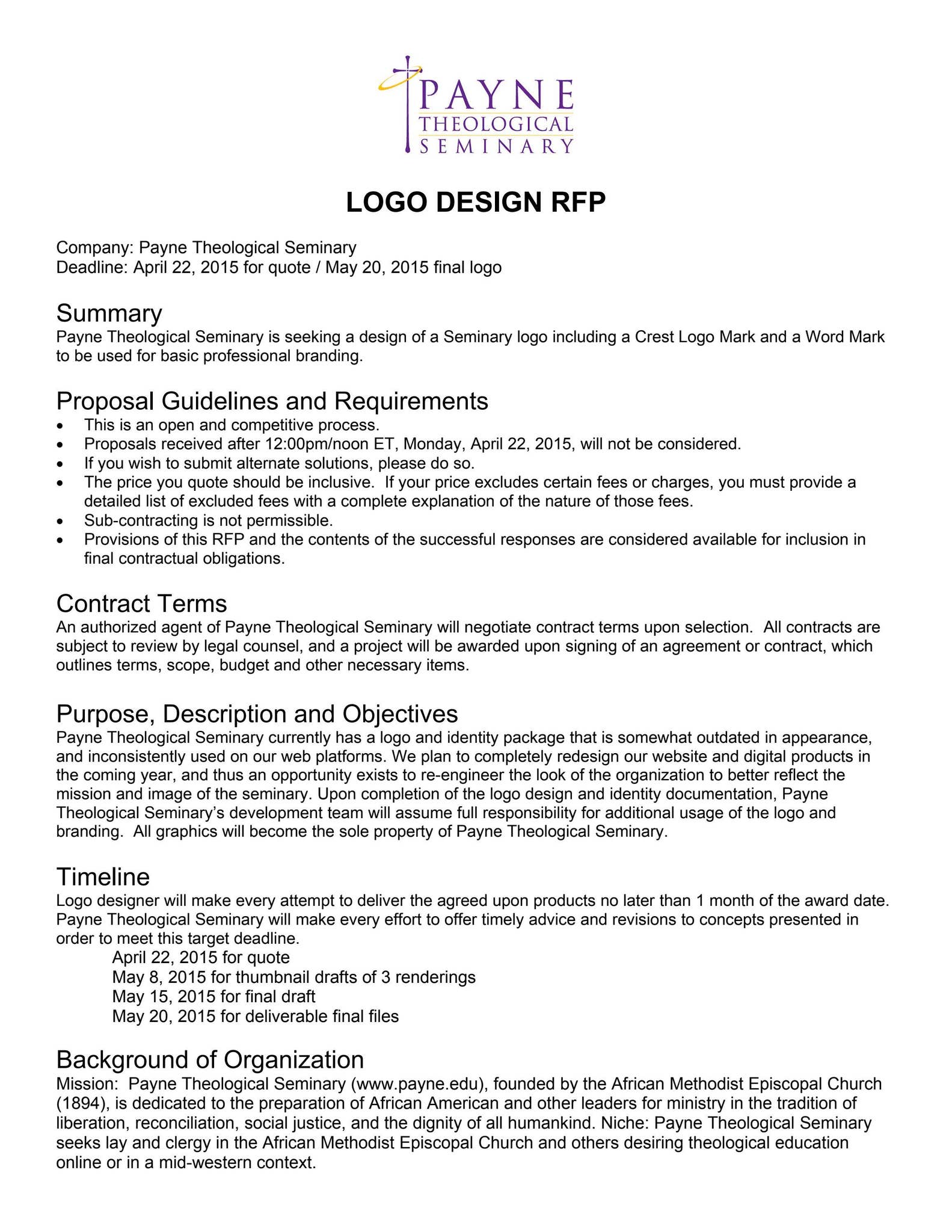 Payne Logo Design RFP by Raye Kimberlin - Issuu