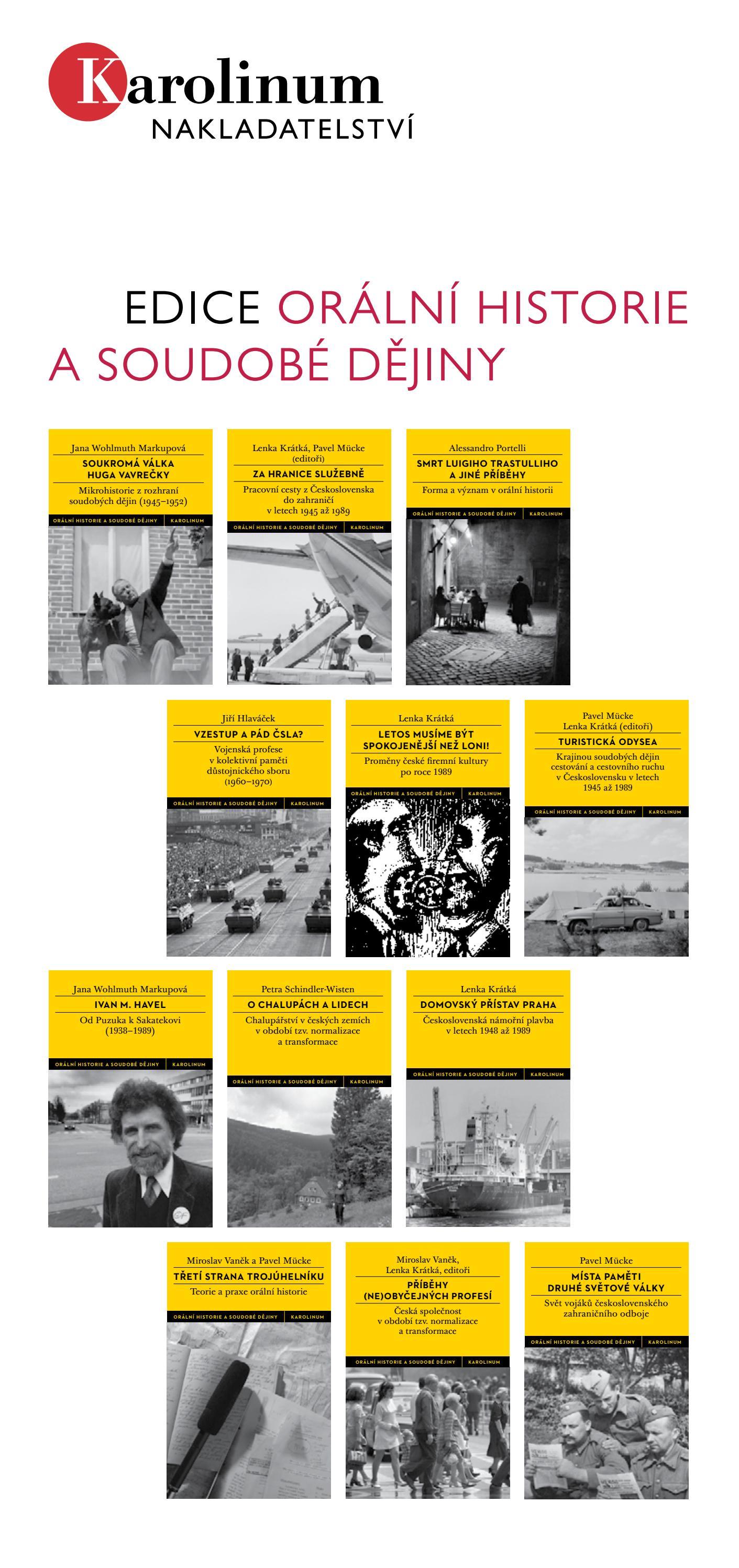 Edice Orální historie a soudobé dějiny by Nakladatelství Karolinum - Issuu