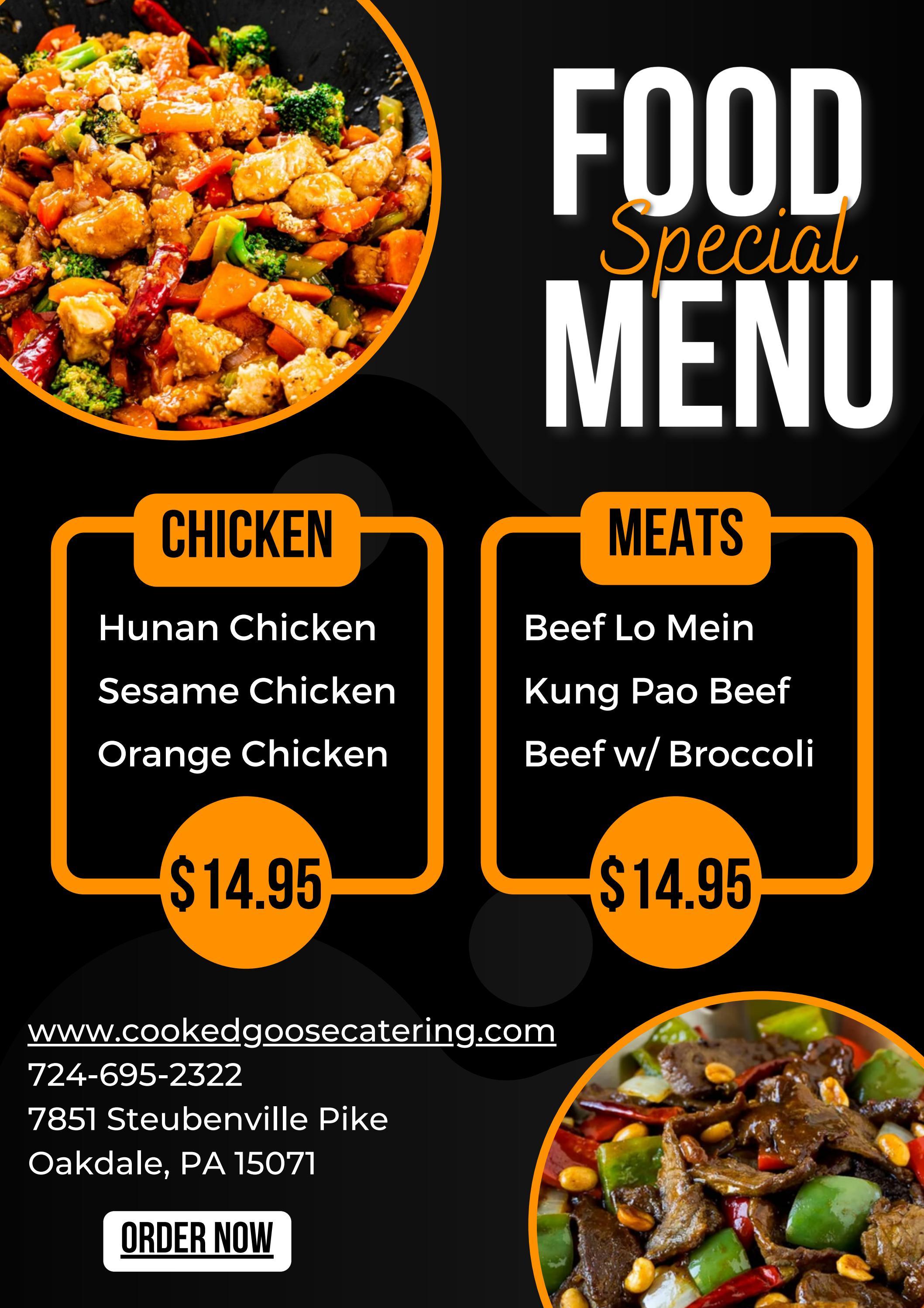 Food Special Menu Portrait - Cooked Goose Catering Company by ...