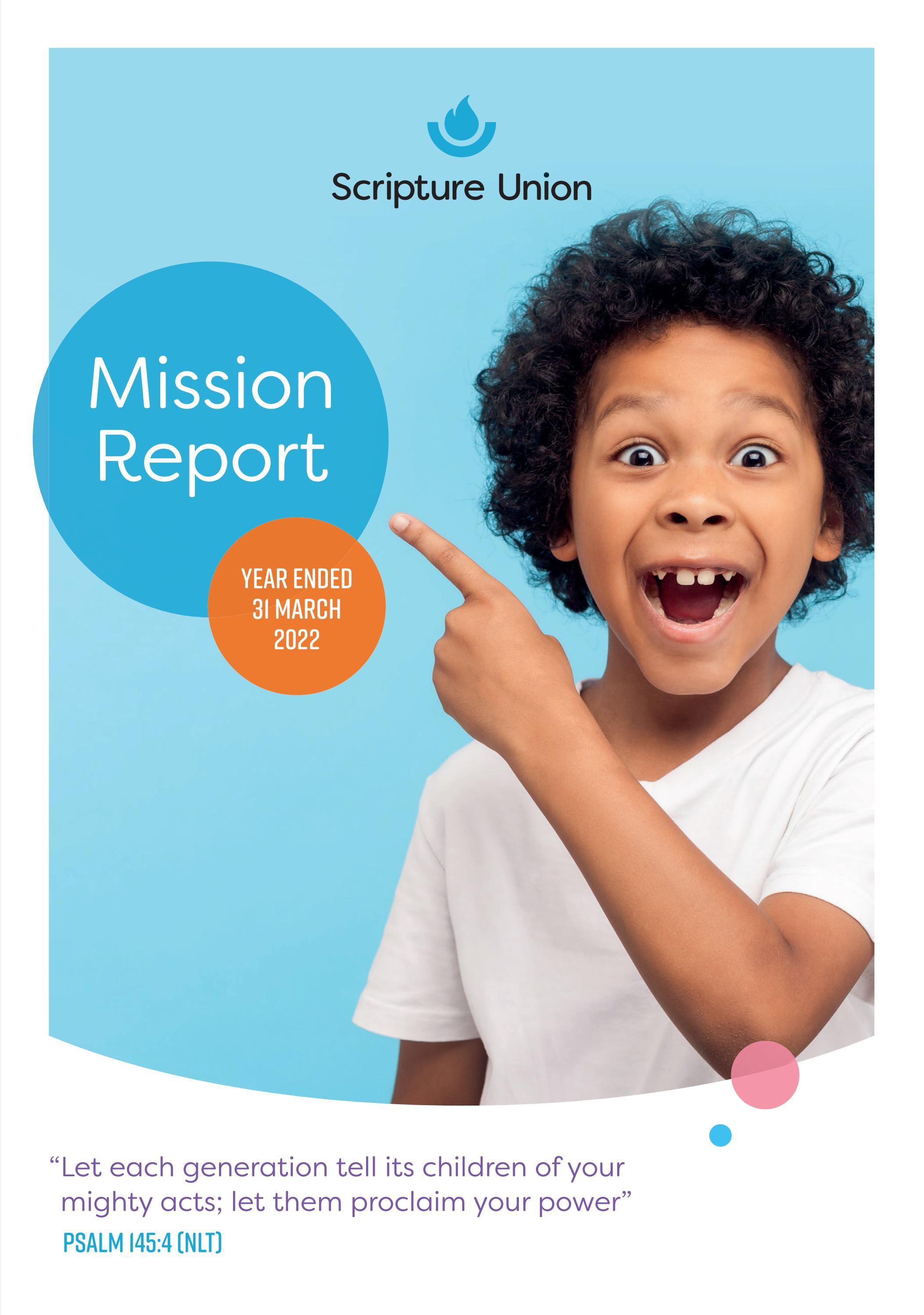 Scripture Union England and Wales Mission Report for the 2021/22 ...