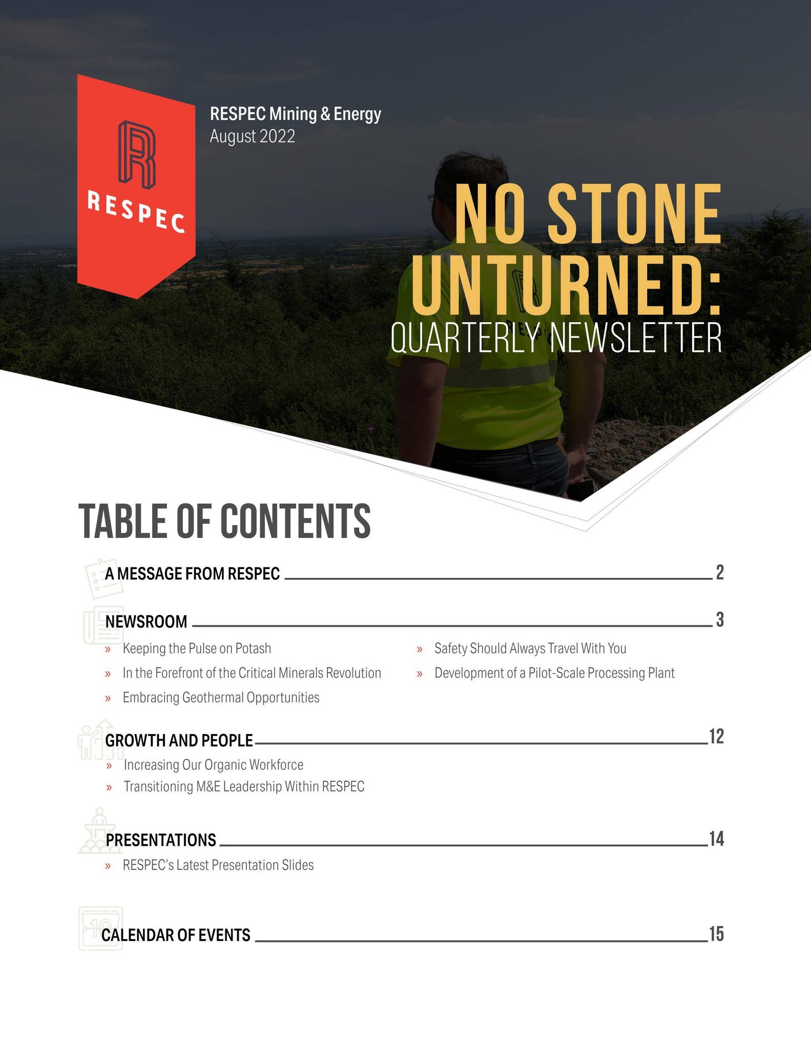 RESPEC Mining & Energy Quarterly Newsletter: August 2022 by RESPEC - Issuu