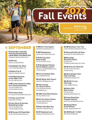 2022 Fall Events Calendar by Black Hills & Badlands, SD - Issuu