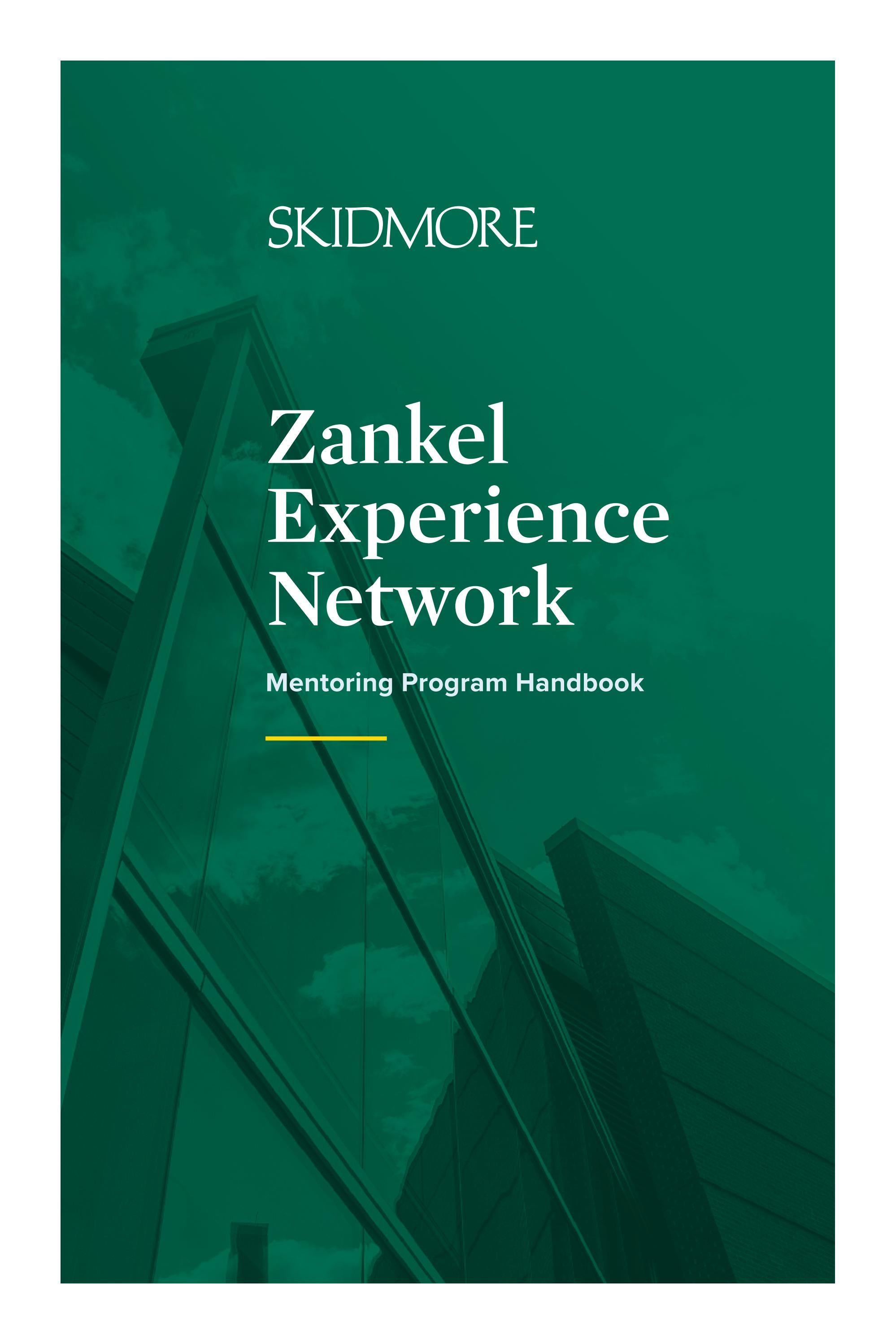 Zankel Experience Network Mentoring Program Handbook by Skidmore ...