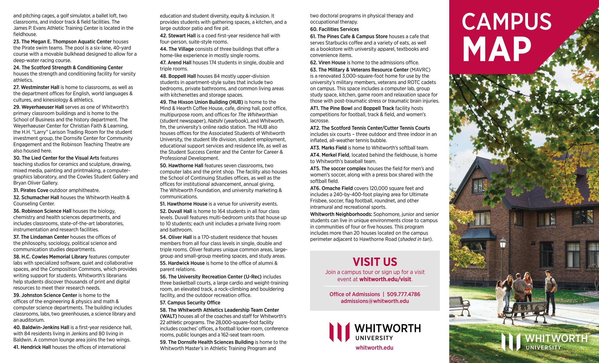Whitworth Admissions Campus Map Brochure: 2022-23 by Whitworth ...