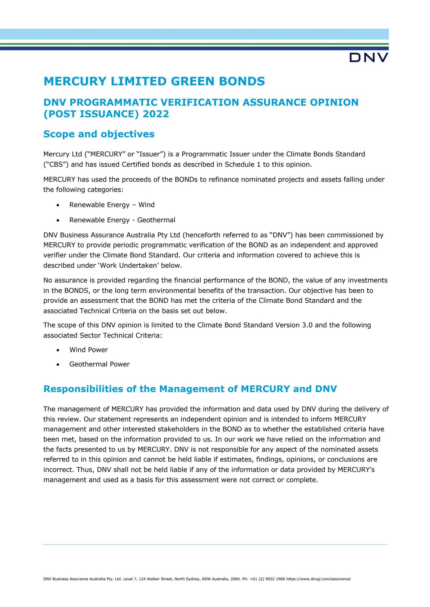 DNV GL Assurance Report 2022 by Mercury - Issuu