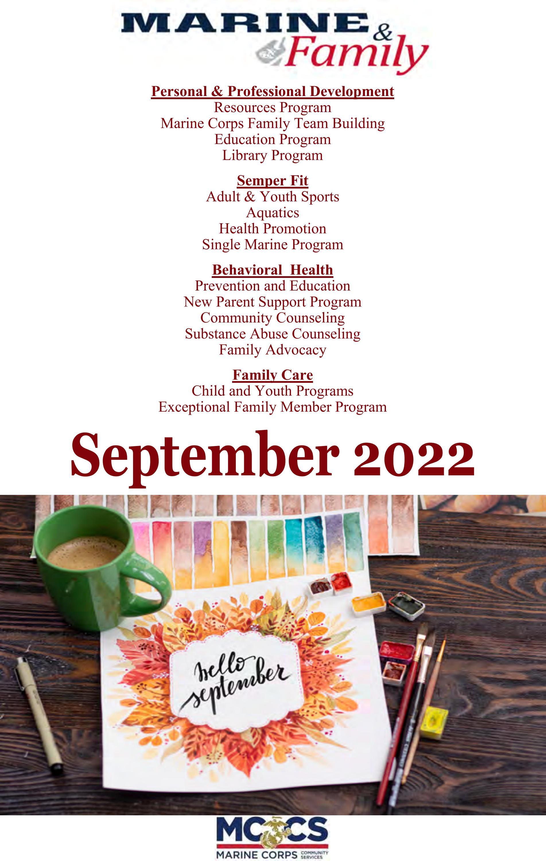 Calendar of Events - September 2022 by MCCS Okinawa - Issuu