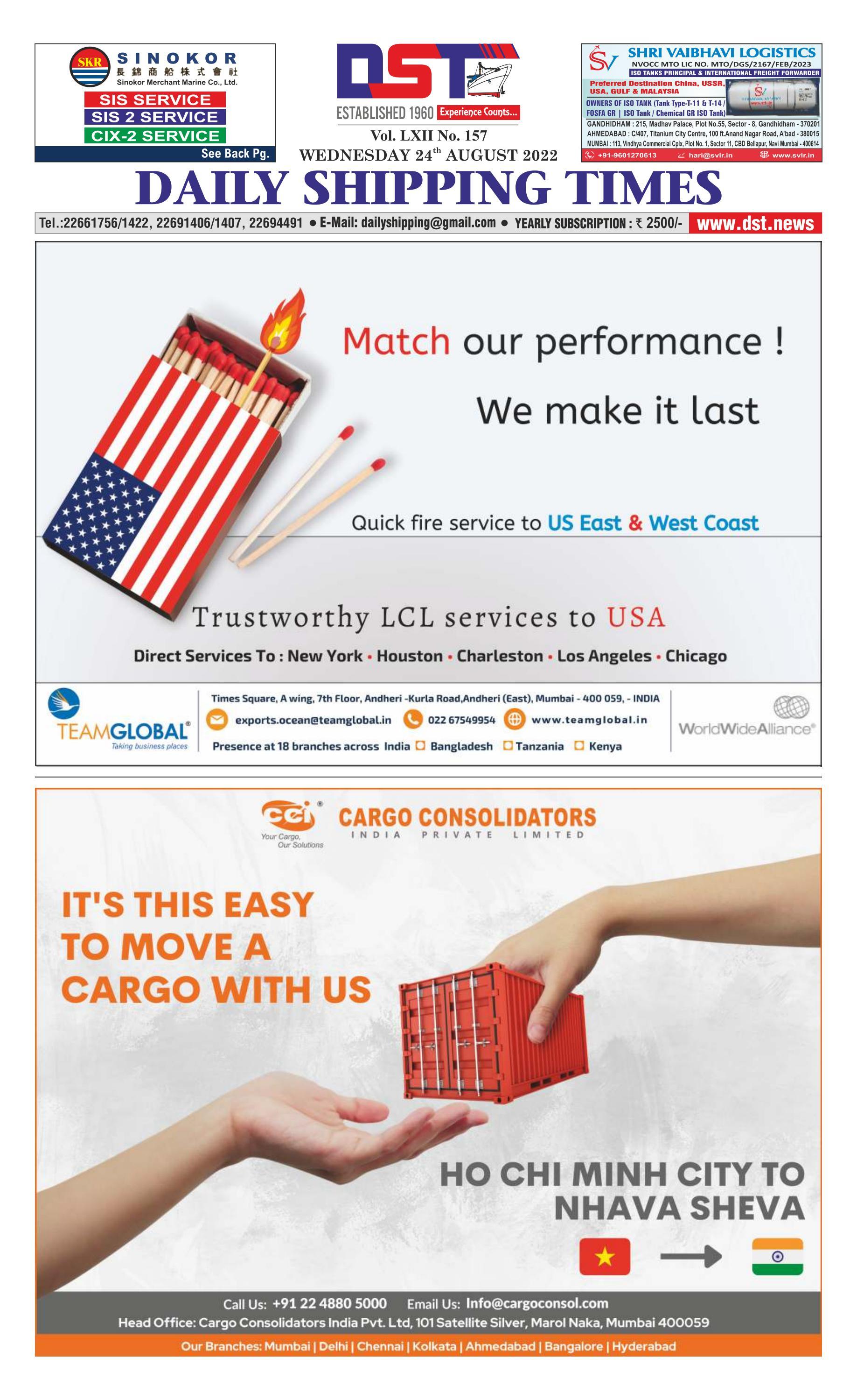 MUM-24-08-2022 by Daily Shipping Times - Issuu