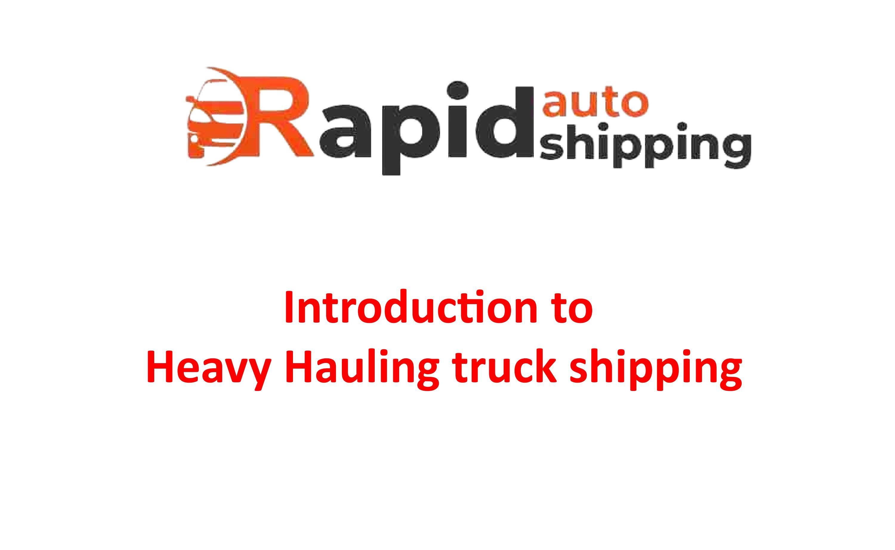 Heavy haul trucks valuable service at significant cost. by Rapid auto ...