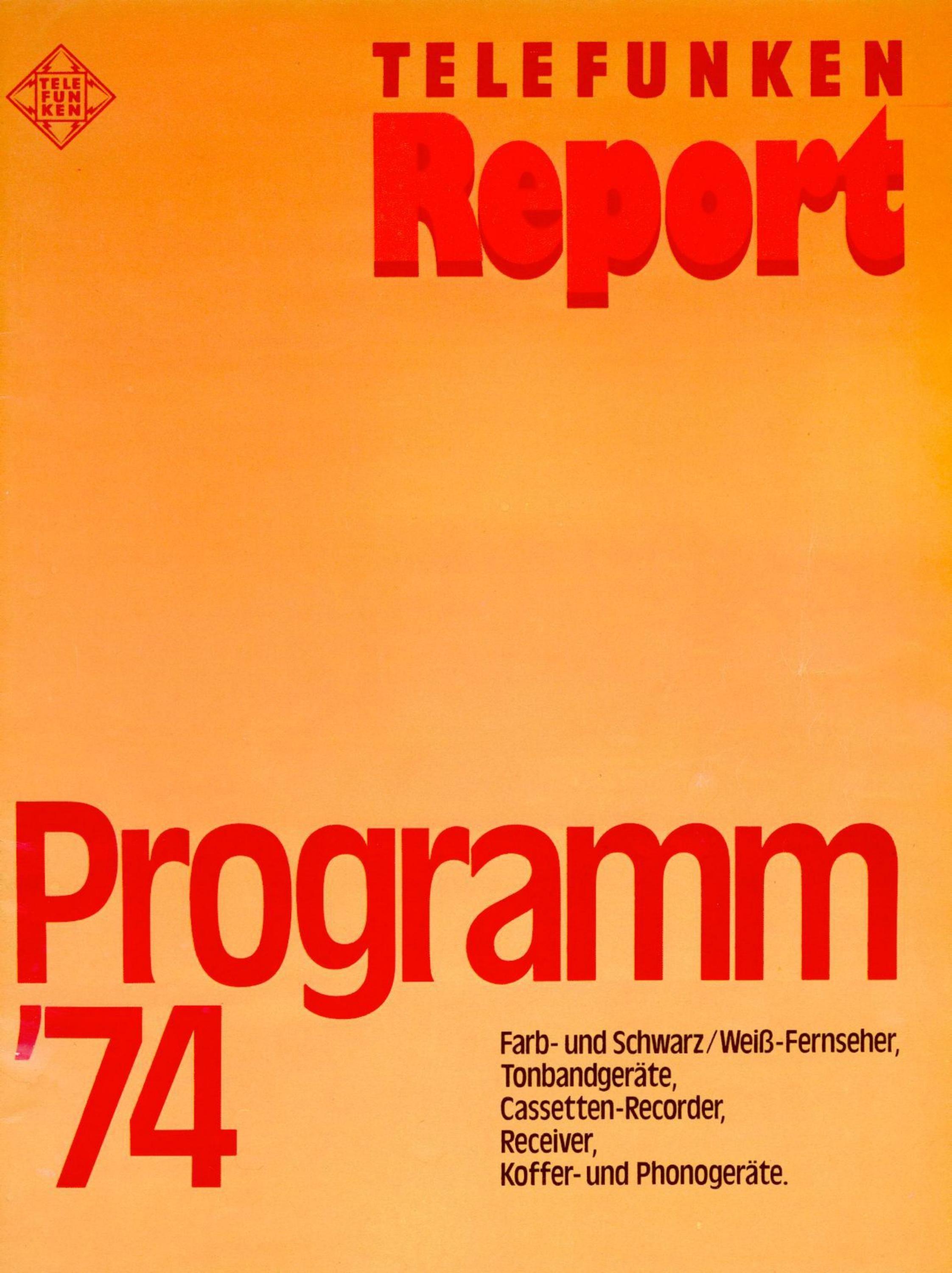 Telefunken 1974 Report Programm by Alex Chernyak - Issuu