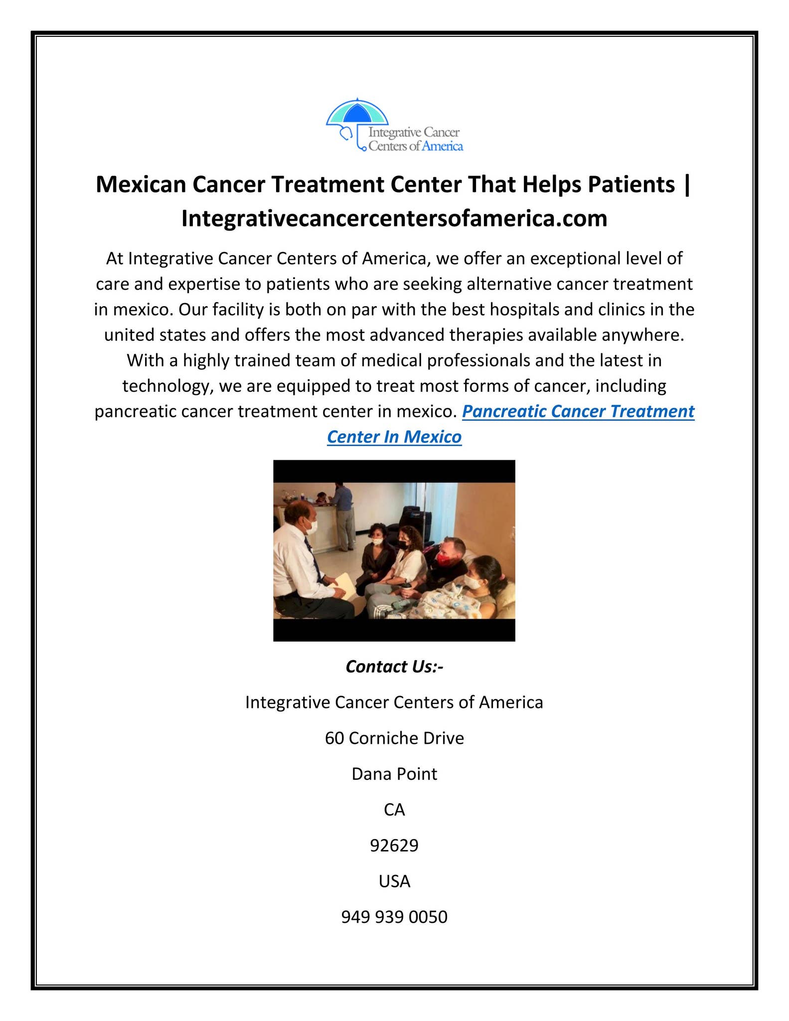 Mexican Cancer Treatment Center That Helps Patients ...