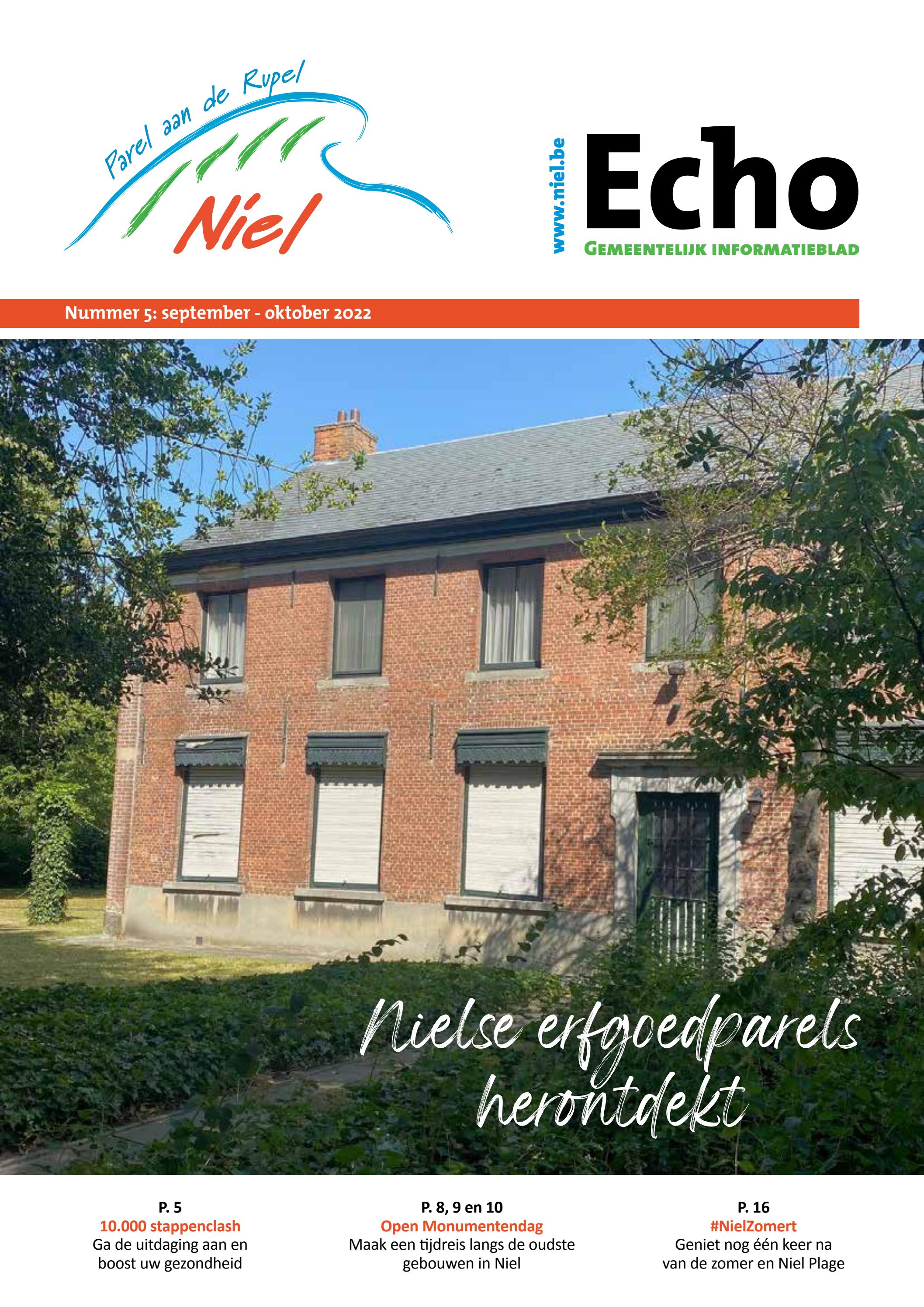 Niel Echo september - oktober 2022 by Lokaal bestuur Niel - Issuu