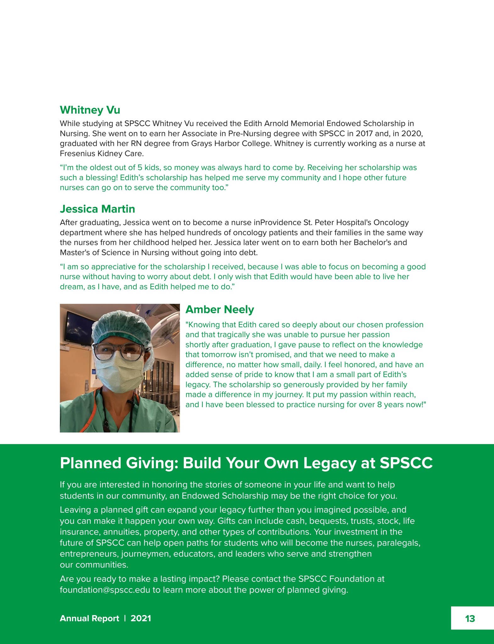 SPSCC Foundation Annual Report 2021 by South Puget Sound Community College - Issuu