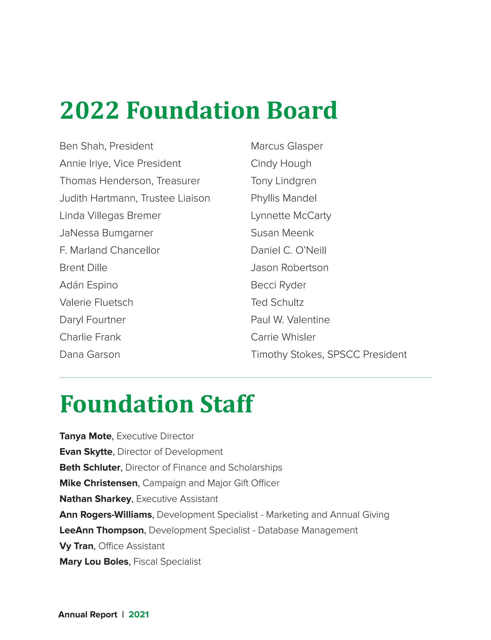 SPSCC Foundation Annual Report 2021 by South Puget Sound Community College - Issuu