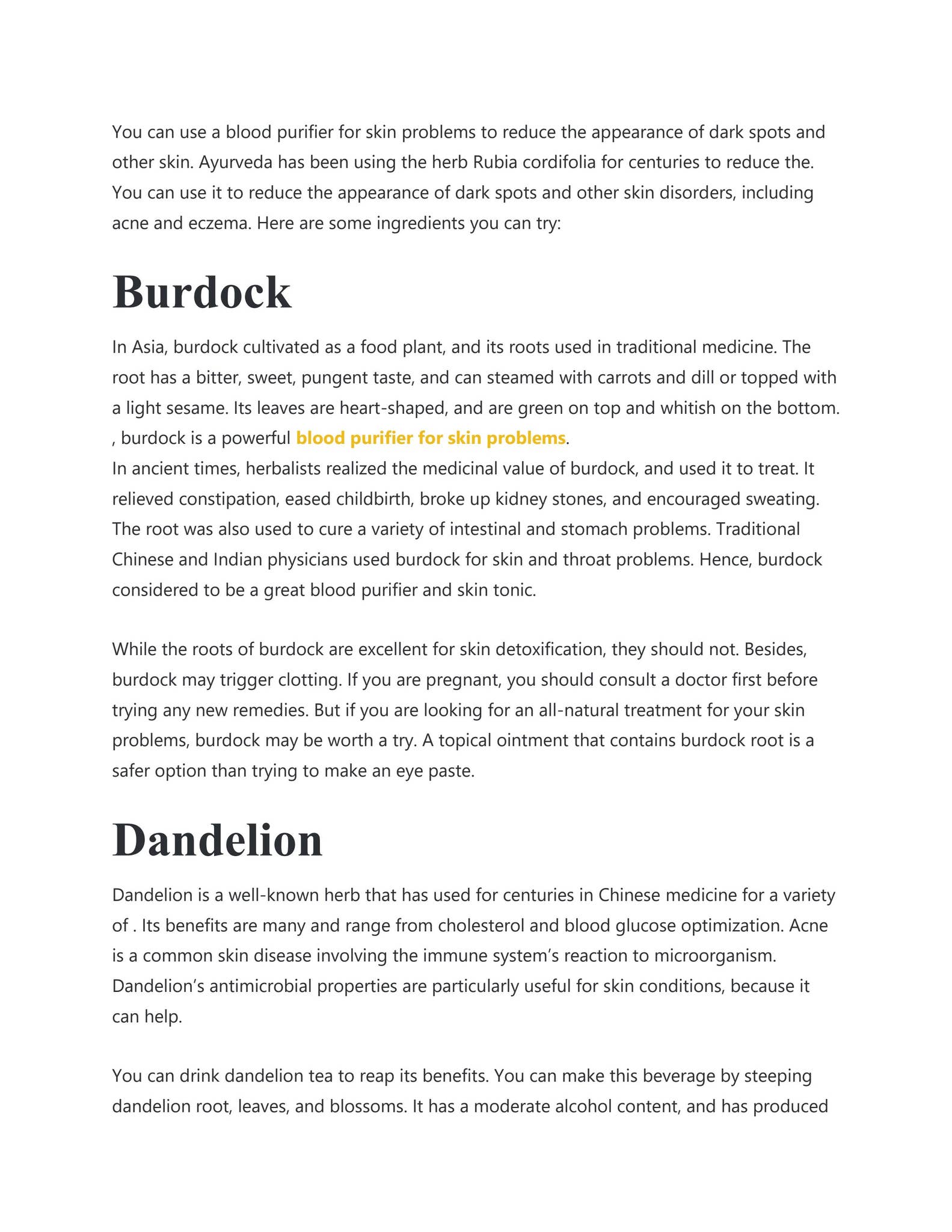 5 Ingredients You Can Try As a Blood Purifier for Skin Problems by ...