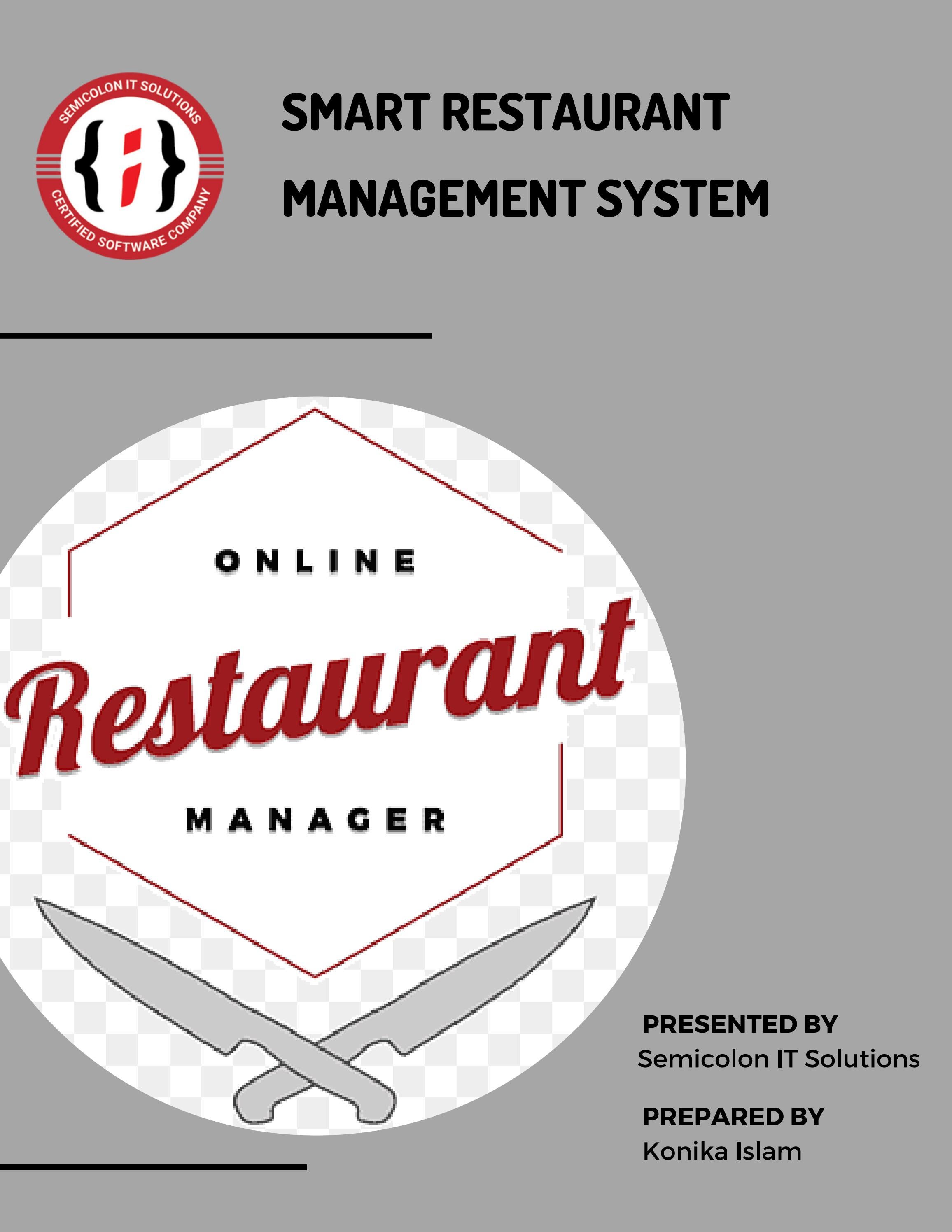 Smart Restaurant Management System Software with POS by Semicolon IT by Konika Islam - Issuu