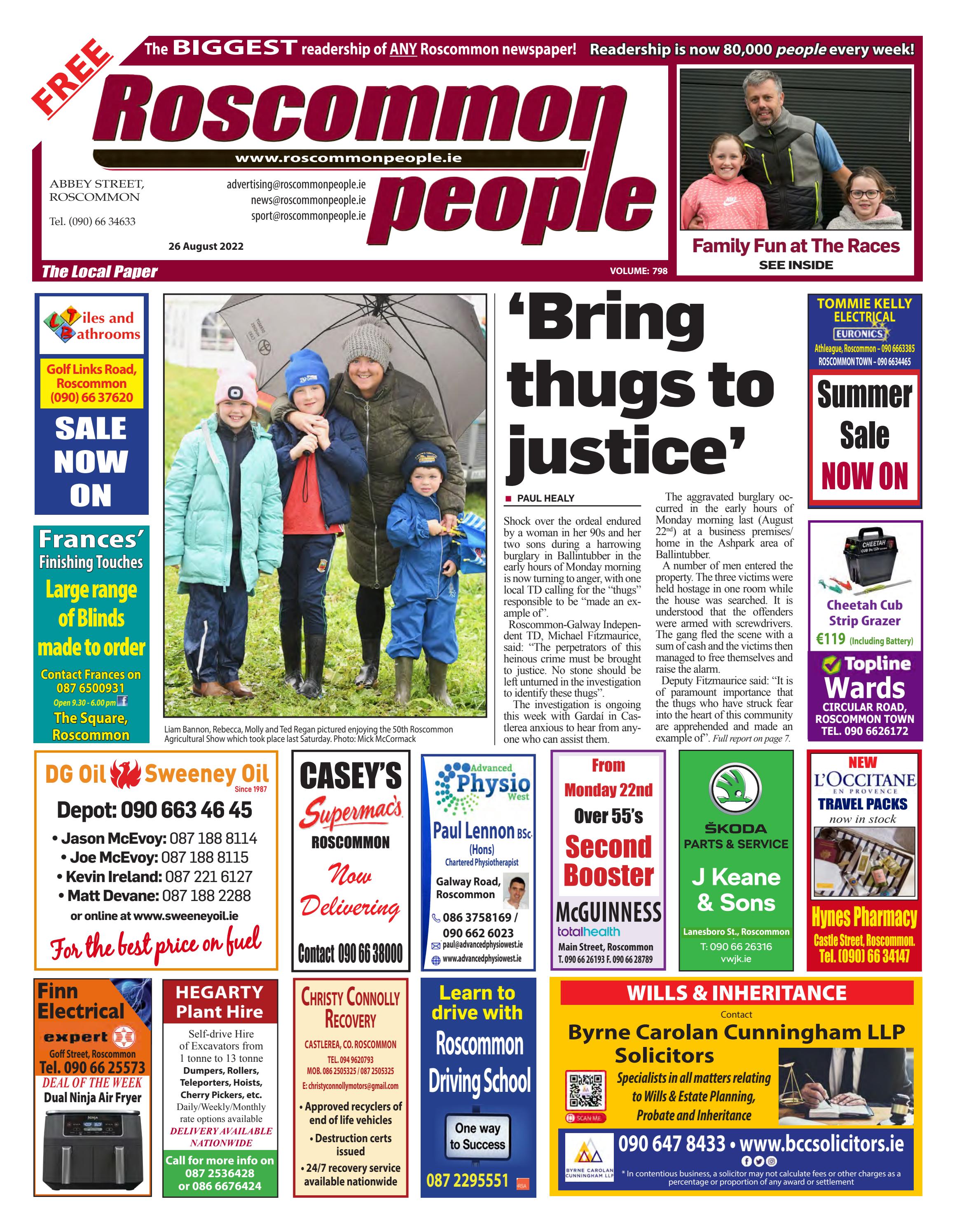 26 August 2022 Roscommon People by RossiePeople - Issuu