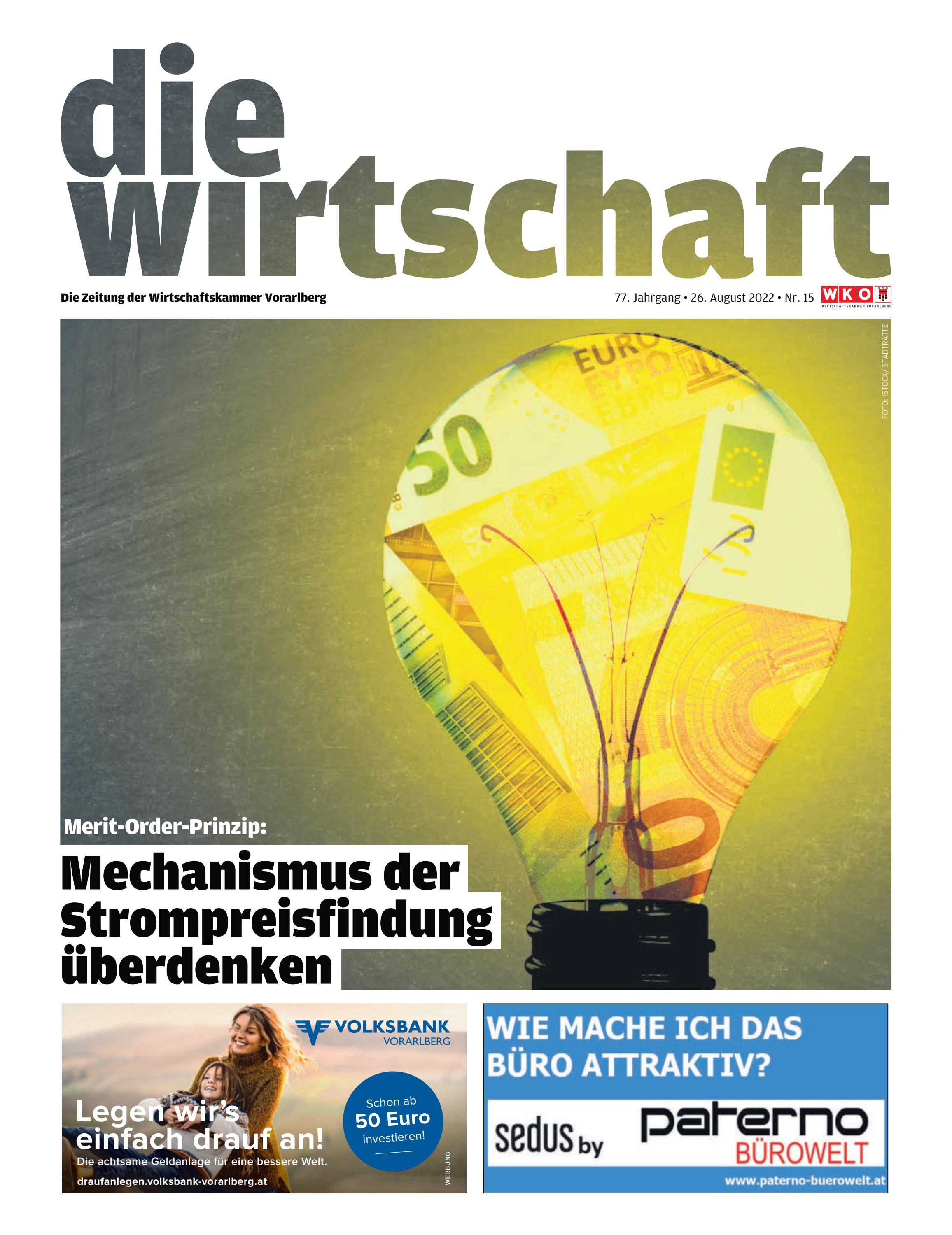 Die Wirtschaft, Nr. 15, 26. August 2022 by Wirtschaftskammer Vorarlberg ...