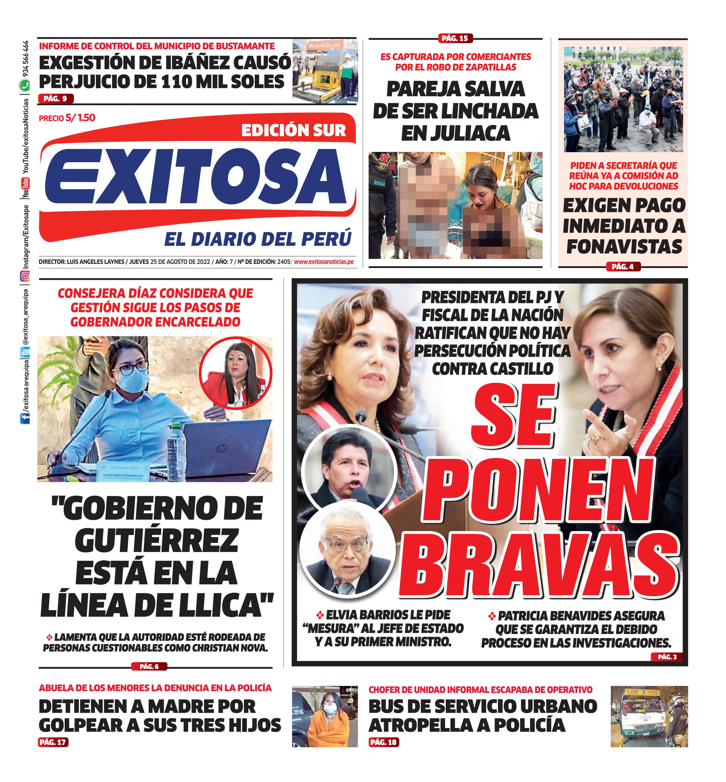 Diario Exitosa Sur (Jueves 25 de Agosto del 2022) by Diario Exitosa - Issuu