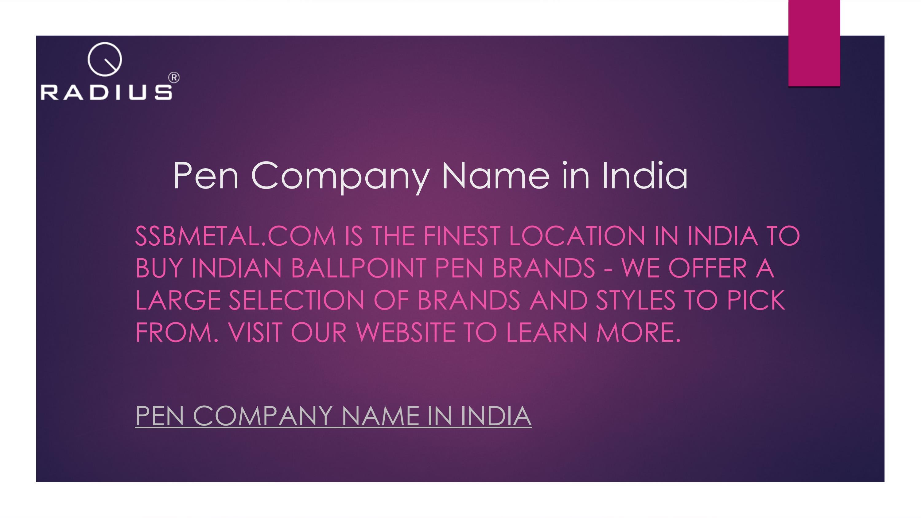 Pen Company Name In India Ssbmetal By SSB METAL WORKS Issuu Pen Company Name In India Ssbmetal By SSB METAL WORKS Issuu