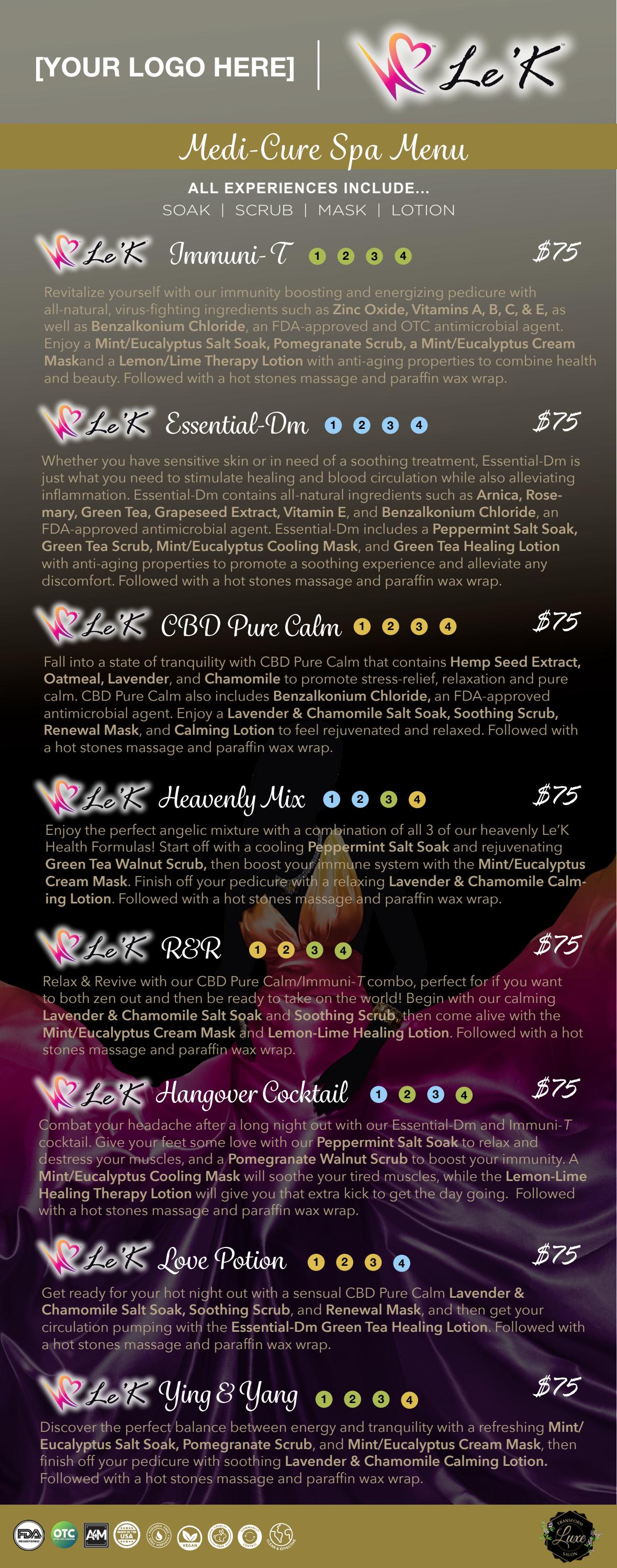 Cocktail Spa Menu by Transform Salon Luxe - Issuu