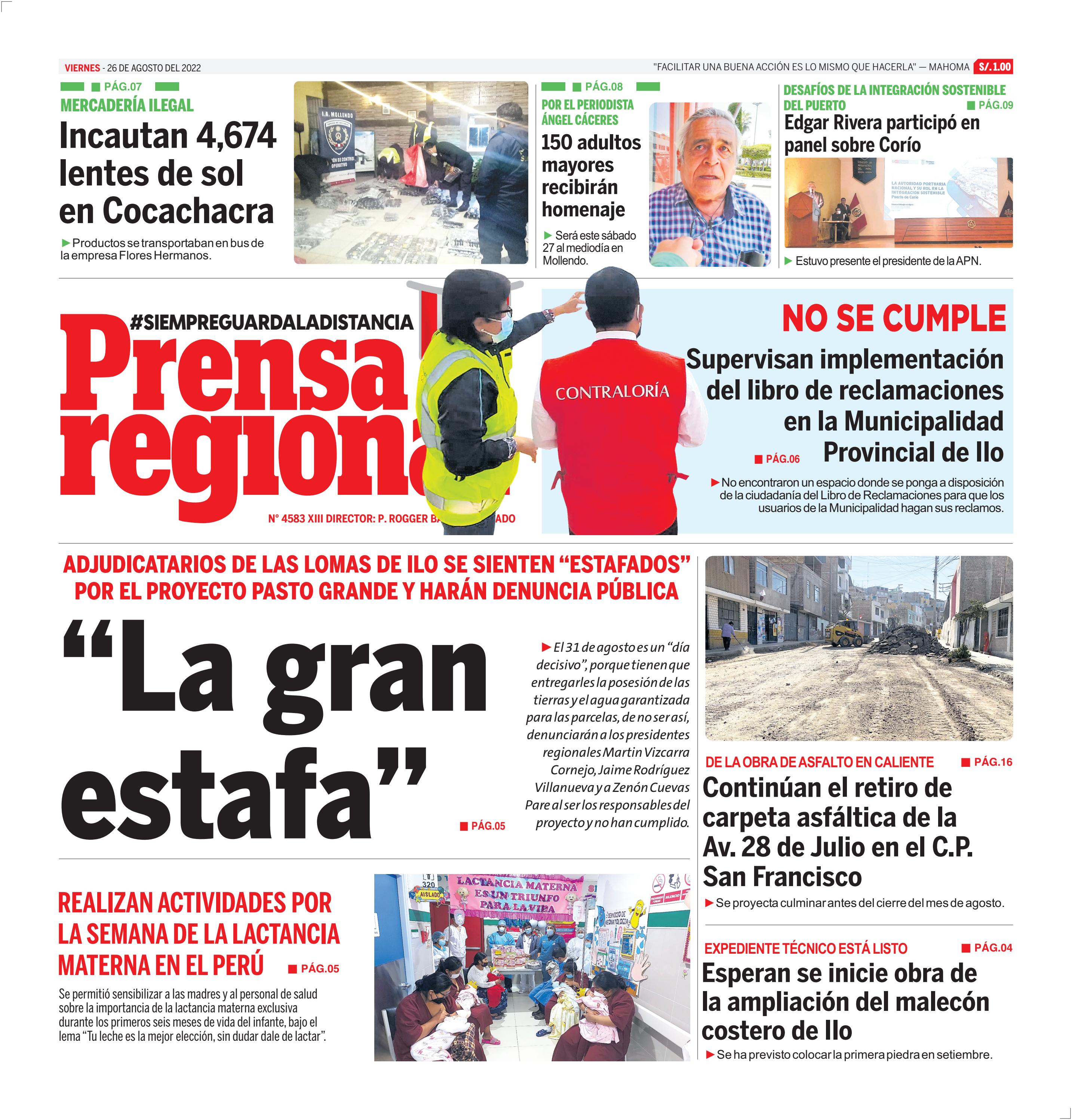 La Prensa Regional - Viernes 26 de agosto de 2022 by Diario La Prensa ...