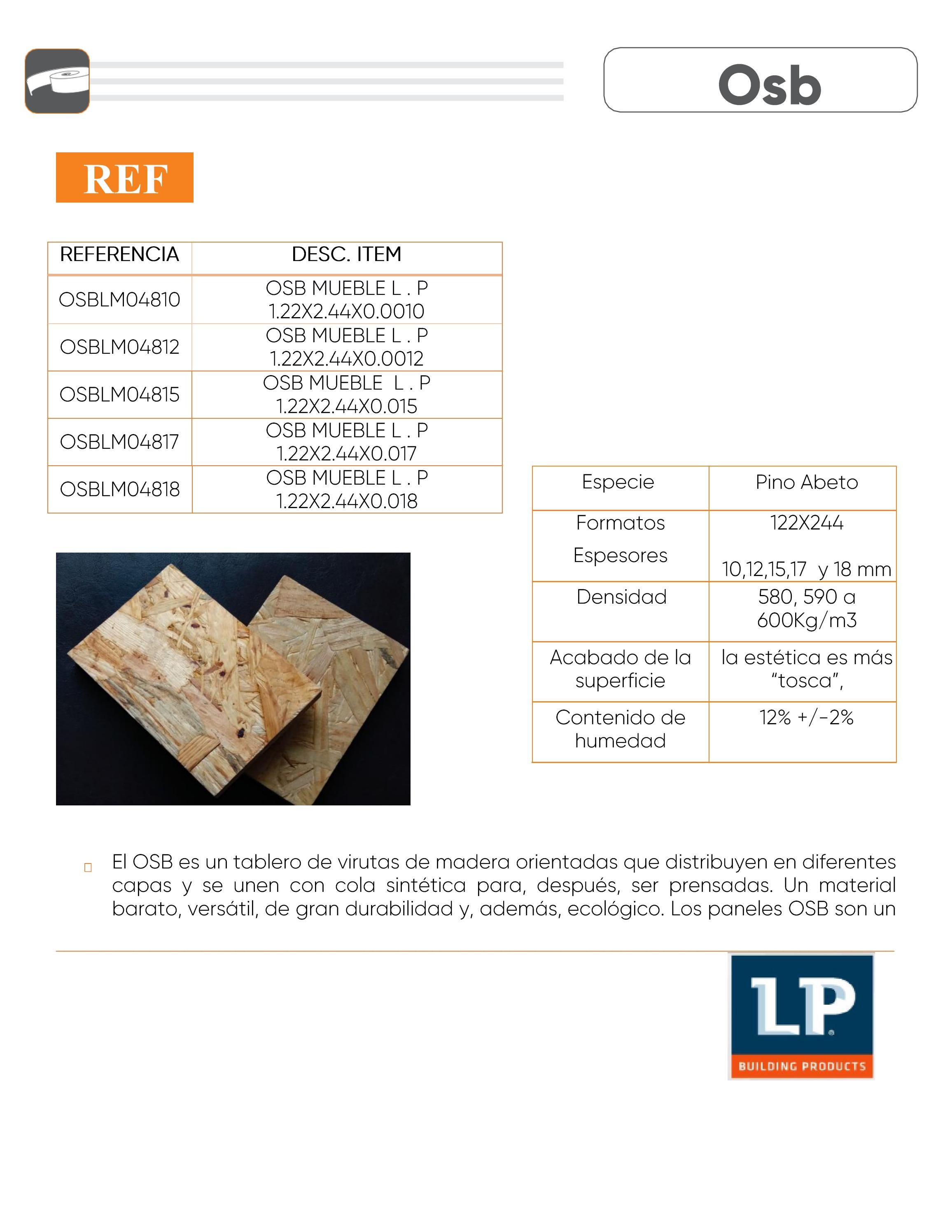 Ficha Técnica - Tablero OSB by Madecentro Colombia - Issuu