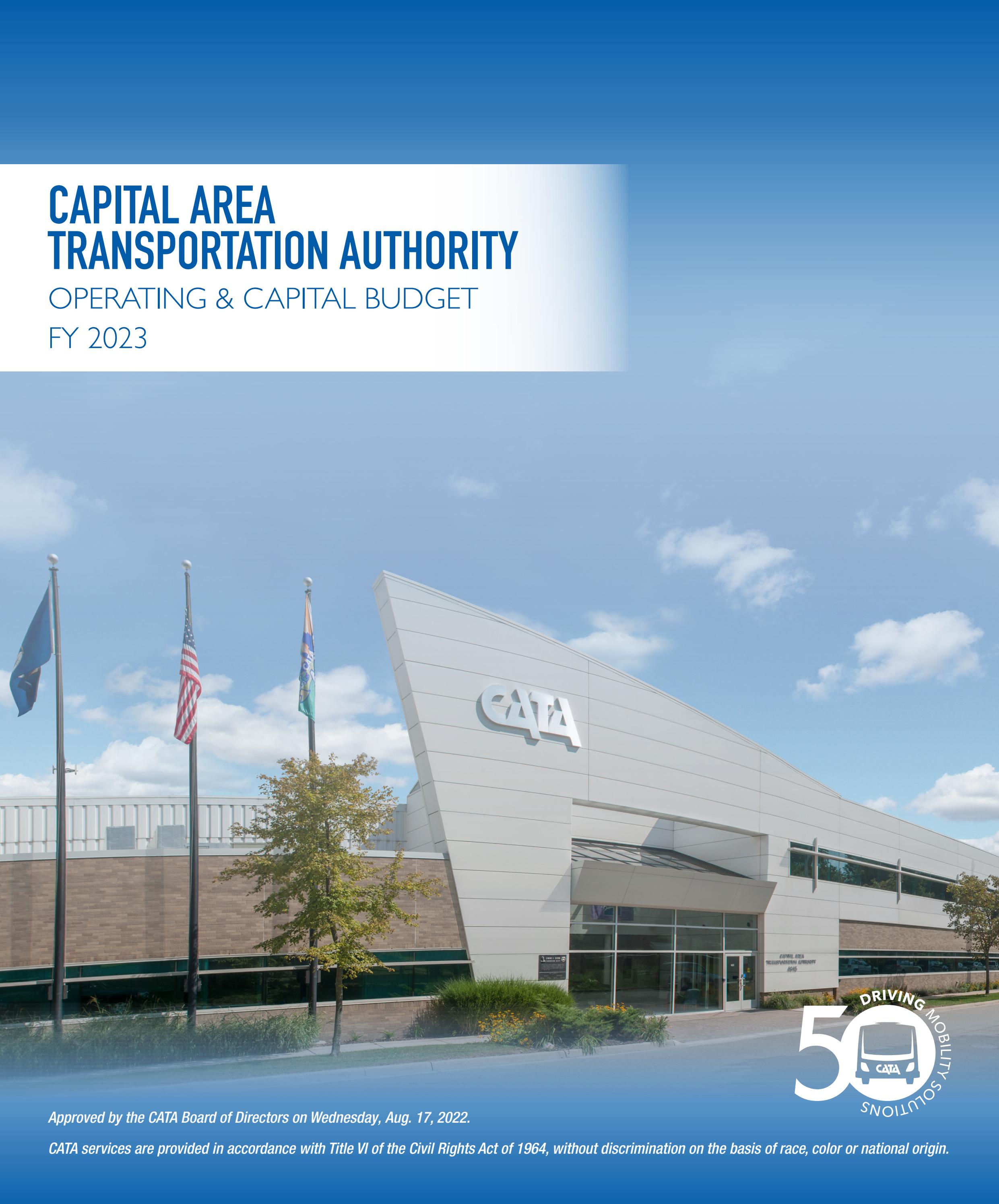Capital Area Transportation Authority Operating & Capital Budget FY ...