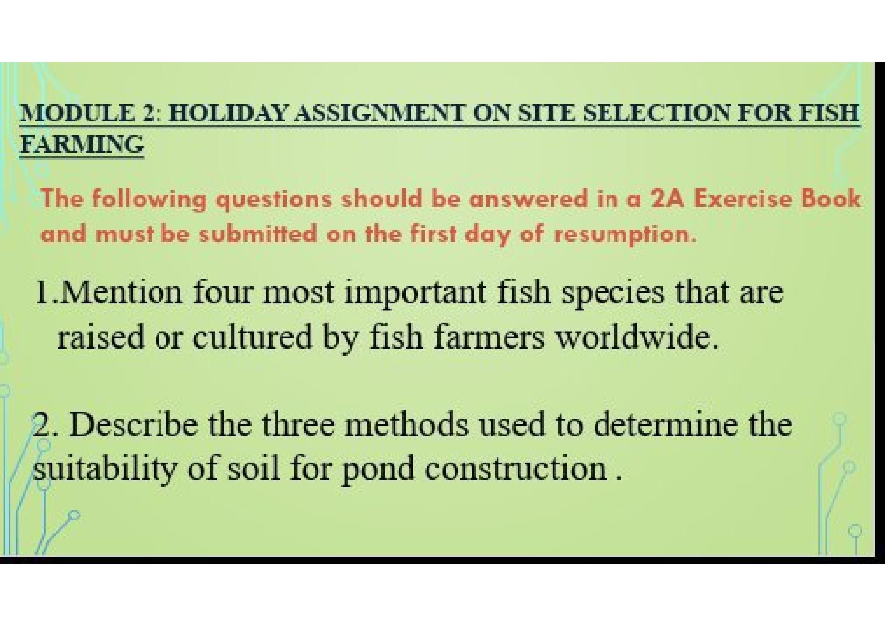 Holiday assignment on site selection by Gra chef - Issuu
