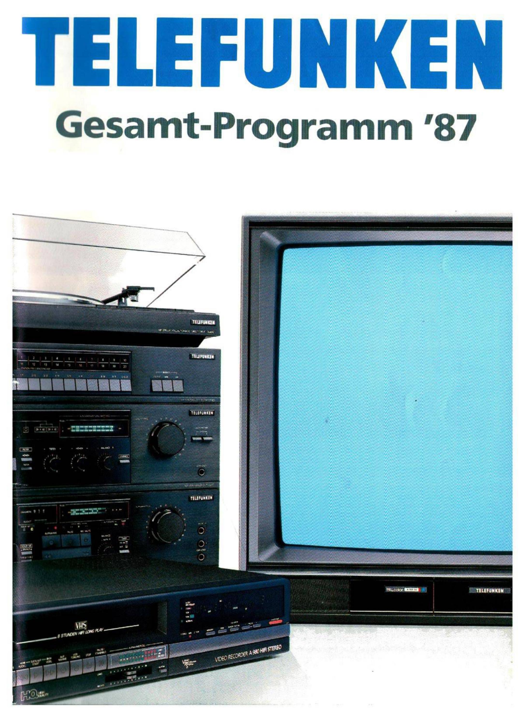 Telefunken 1987 Gesamtprogramm by Alex Chernyak - Issuu