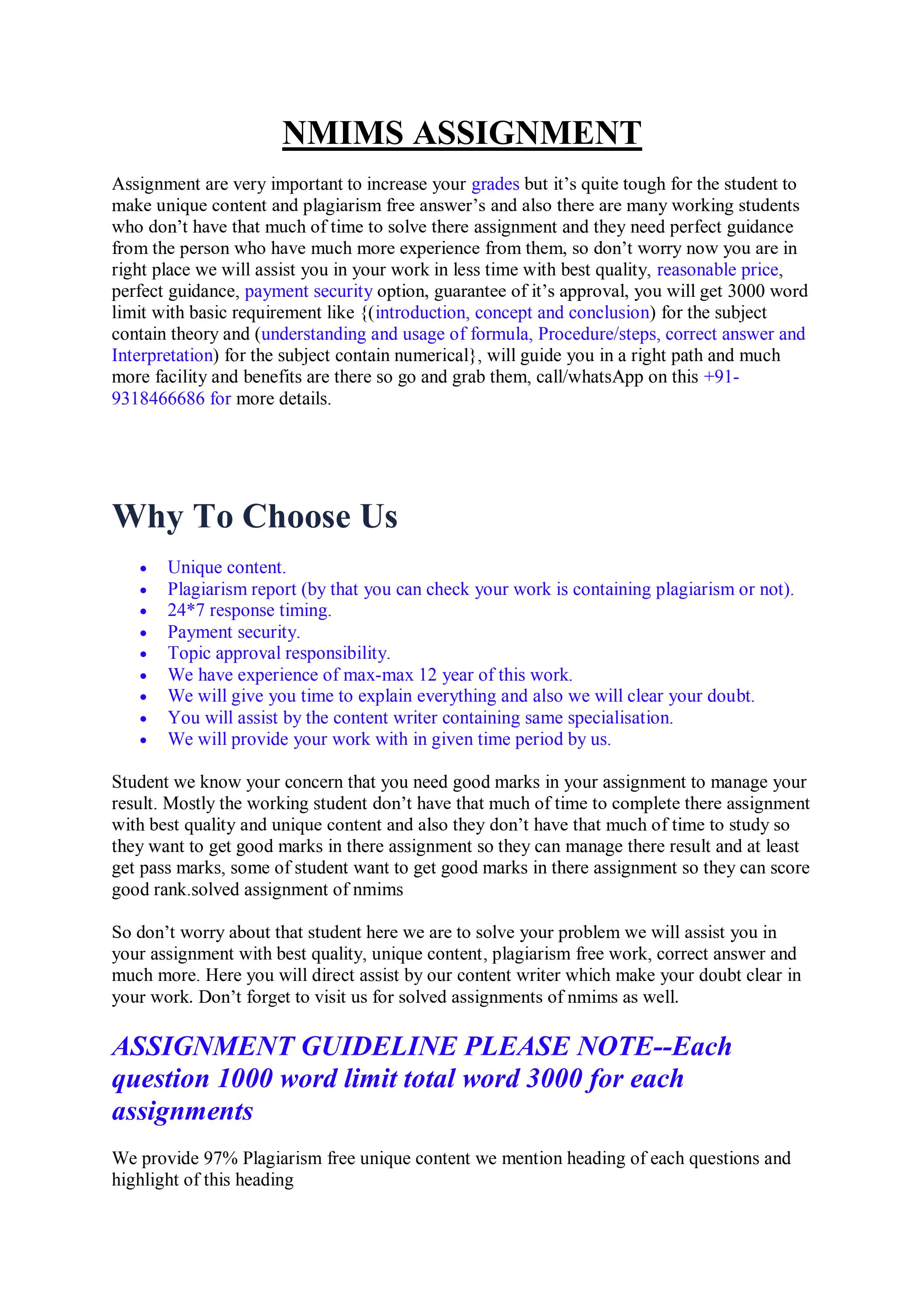 nmims assignments by Studylivezone - Issuu