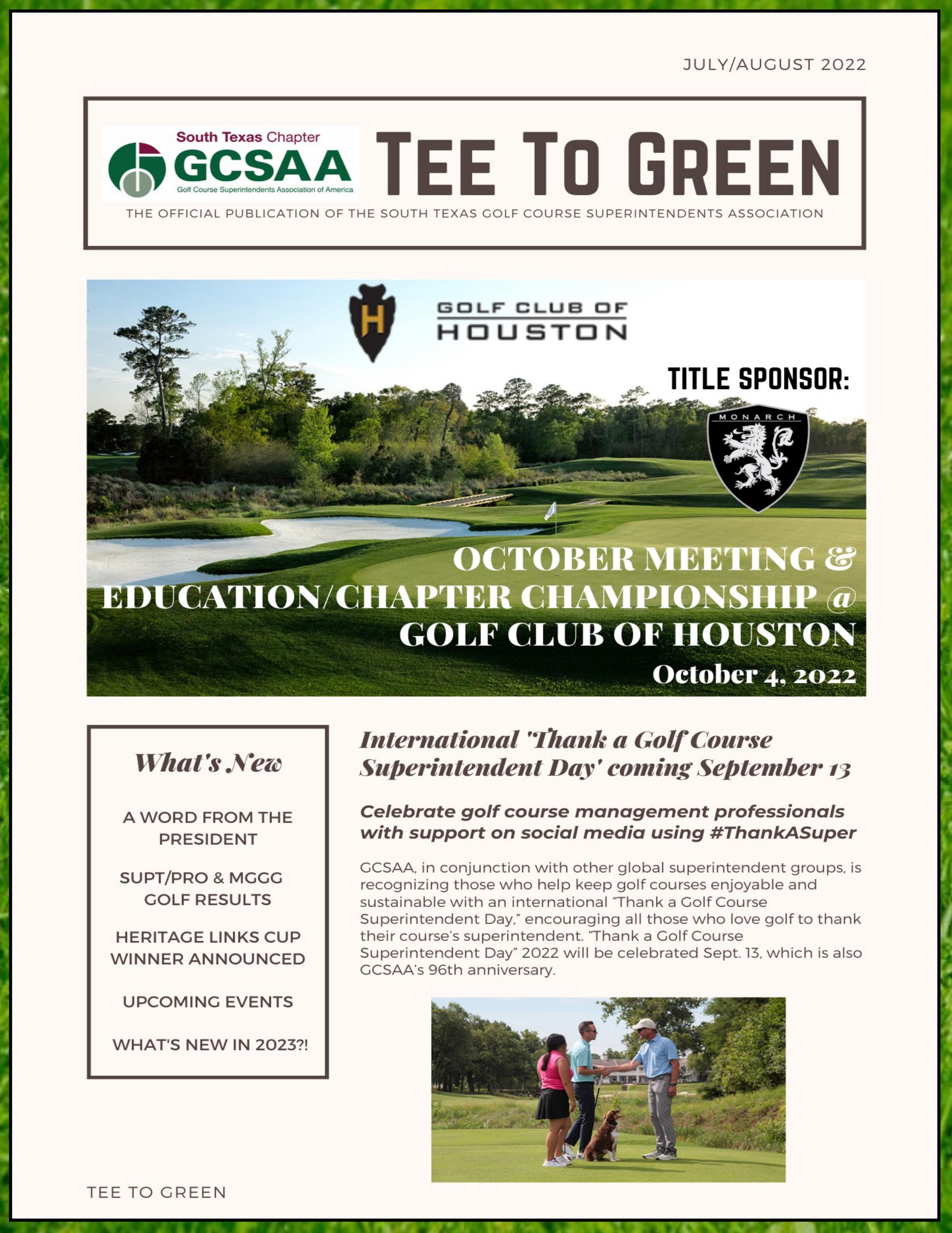 South Texas GCSA, Inc. Tee To Green July/August 2022 Issue by stgcsa ...