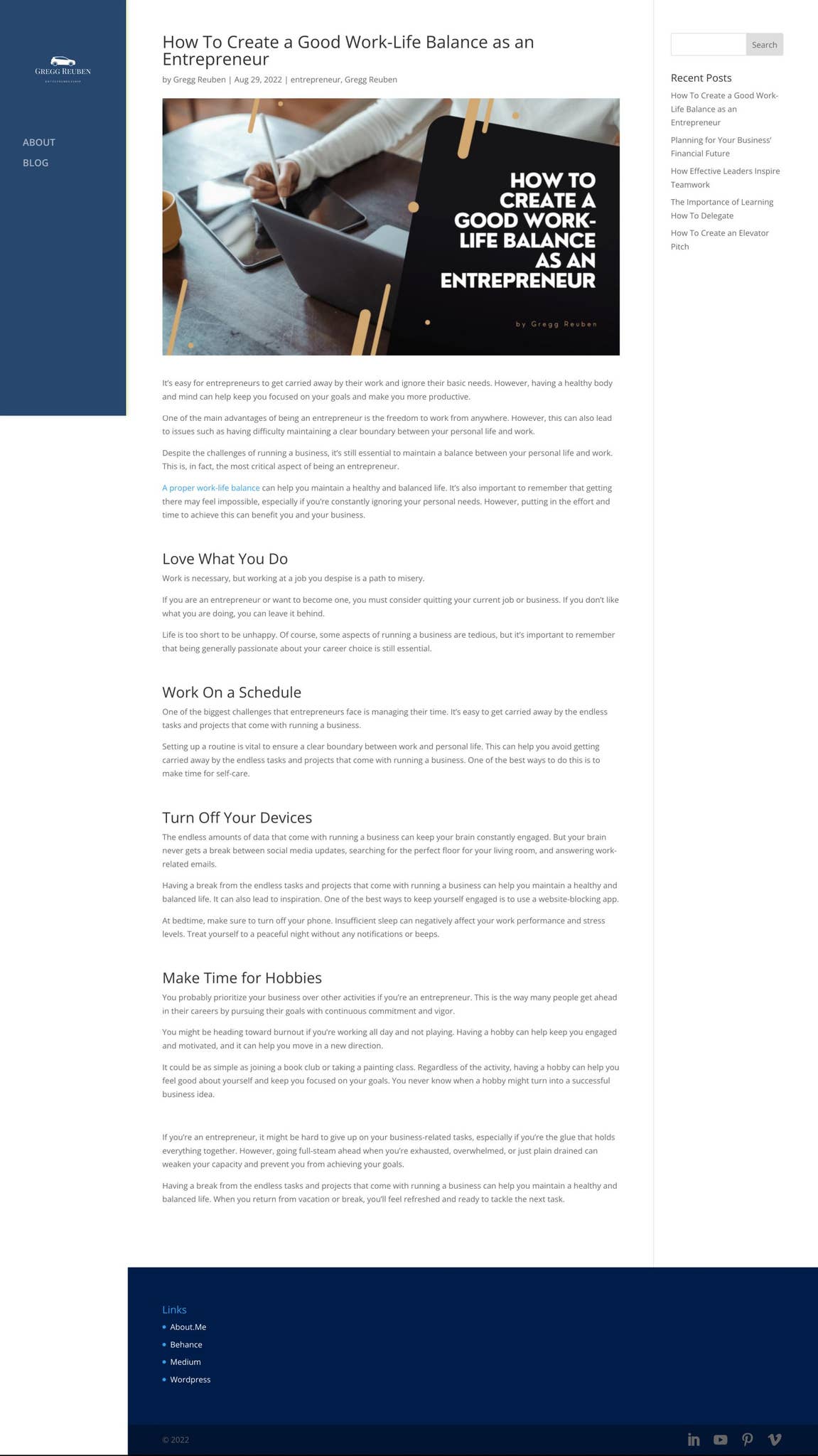 How To Create a Good Work-Life Balance as an Entrepreneur by Gregg ...