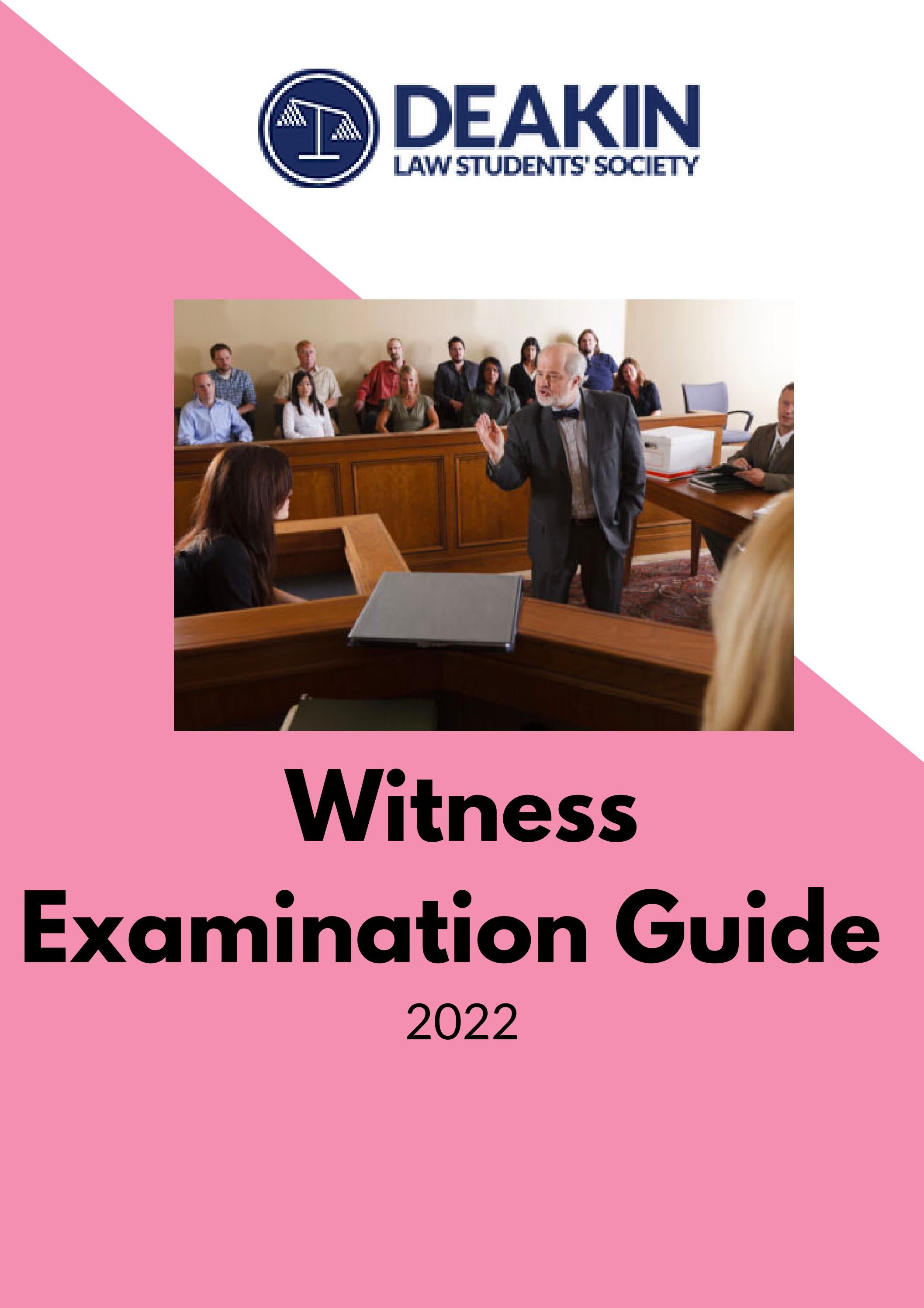 Witness Examination Guide by Deakin Law Students' Society - Issuu