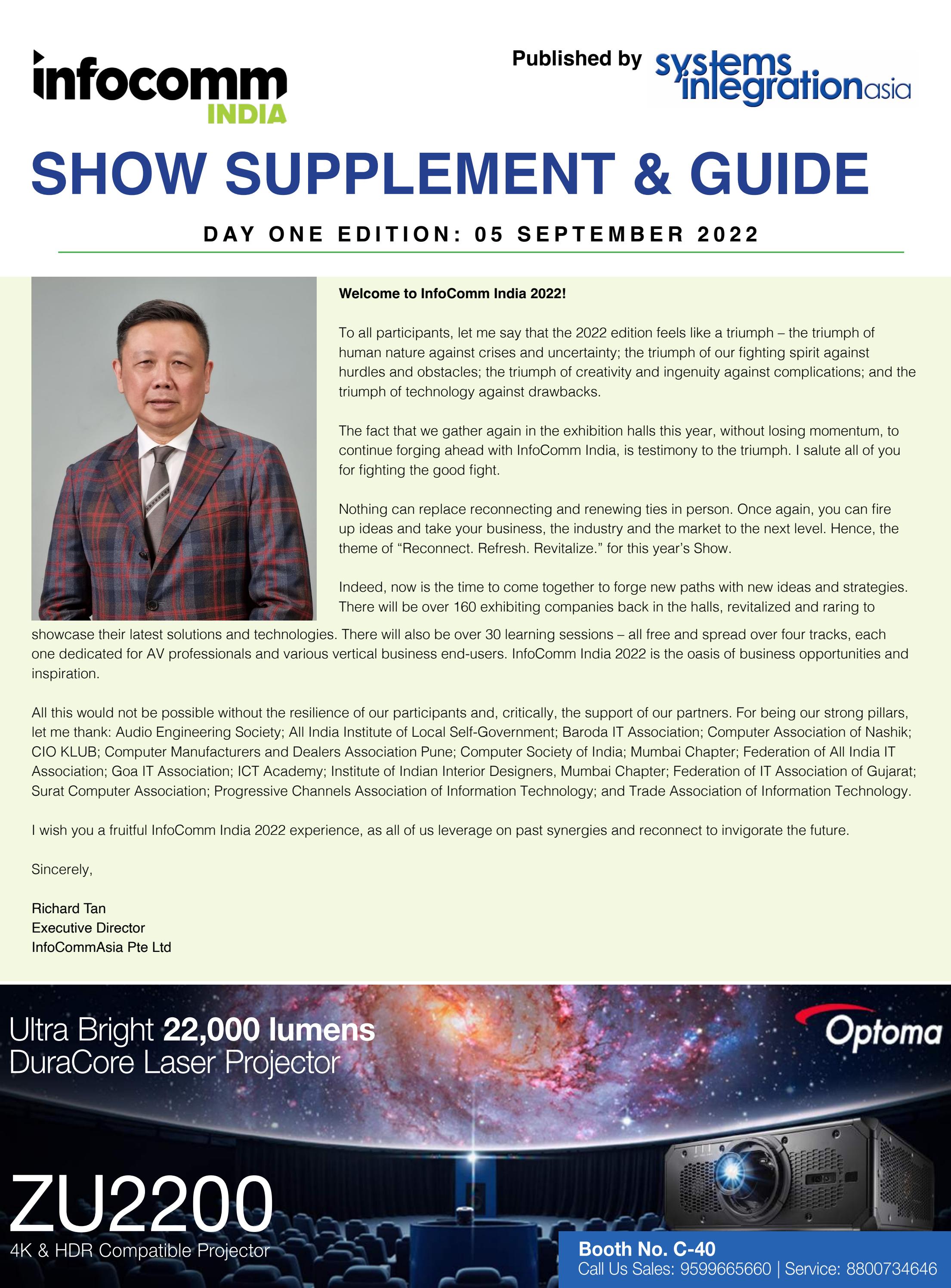 INFOCOMM INDIA 2022 SHOW SUPPLEMENT & GUIDE - DAY ONE EDITION by ...