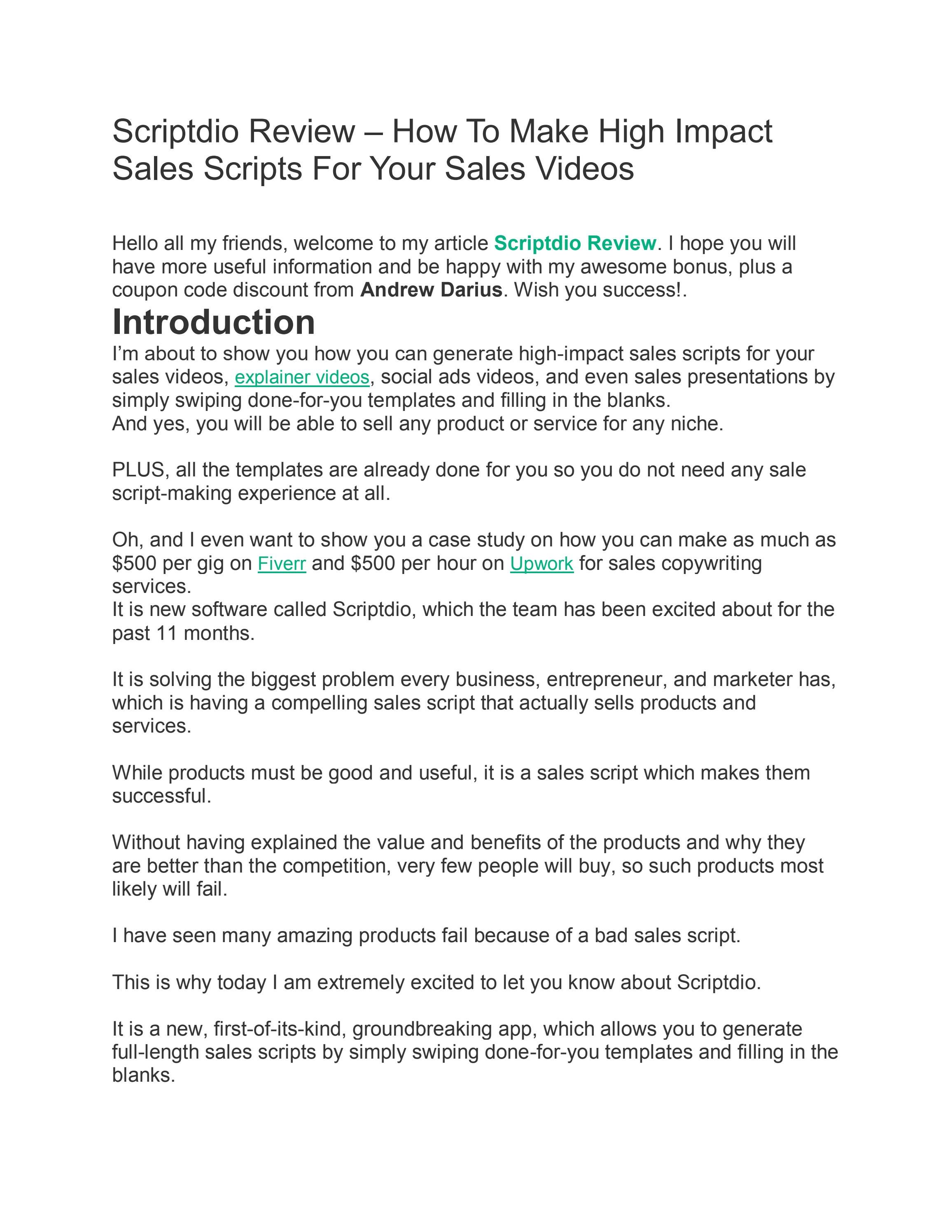 Scriptdio Review - OTO - Bundle - Best Bonus - Andrew Darius by expmar ...