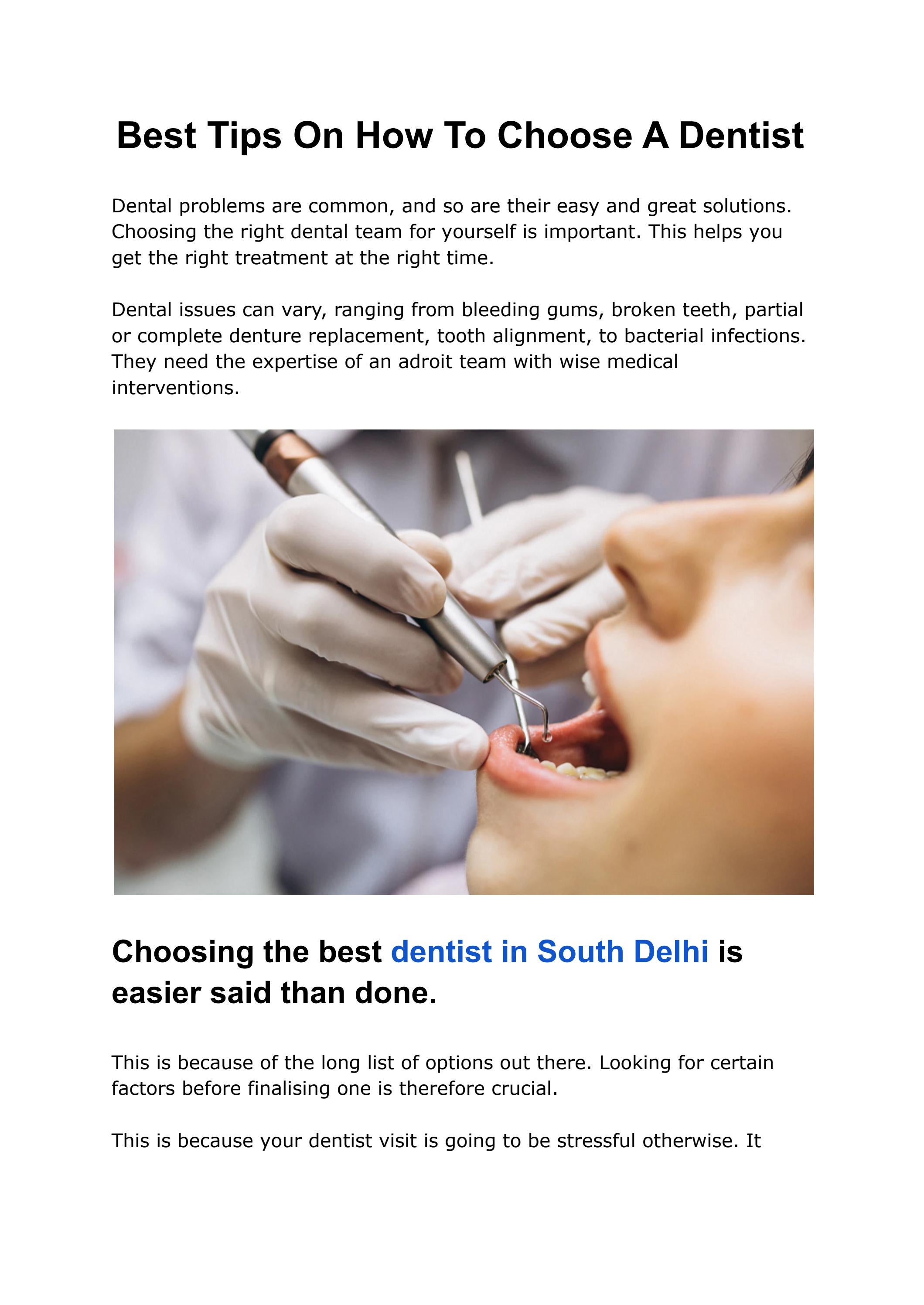 Best Tips On How To Choose A Dentist by kamaldentalclinic01 - Issuu